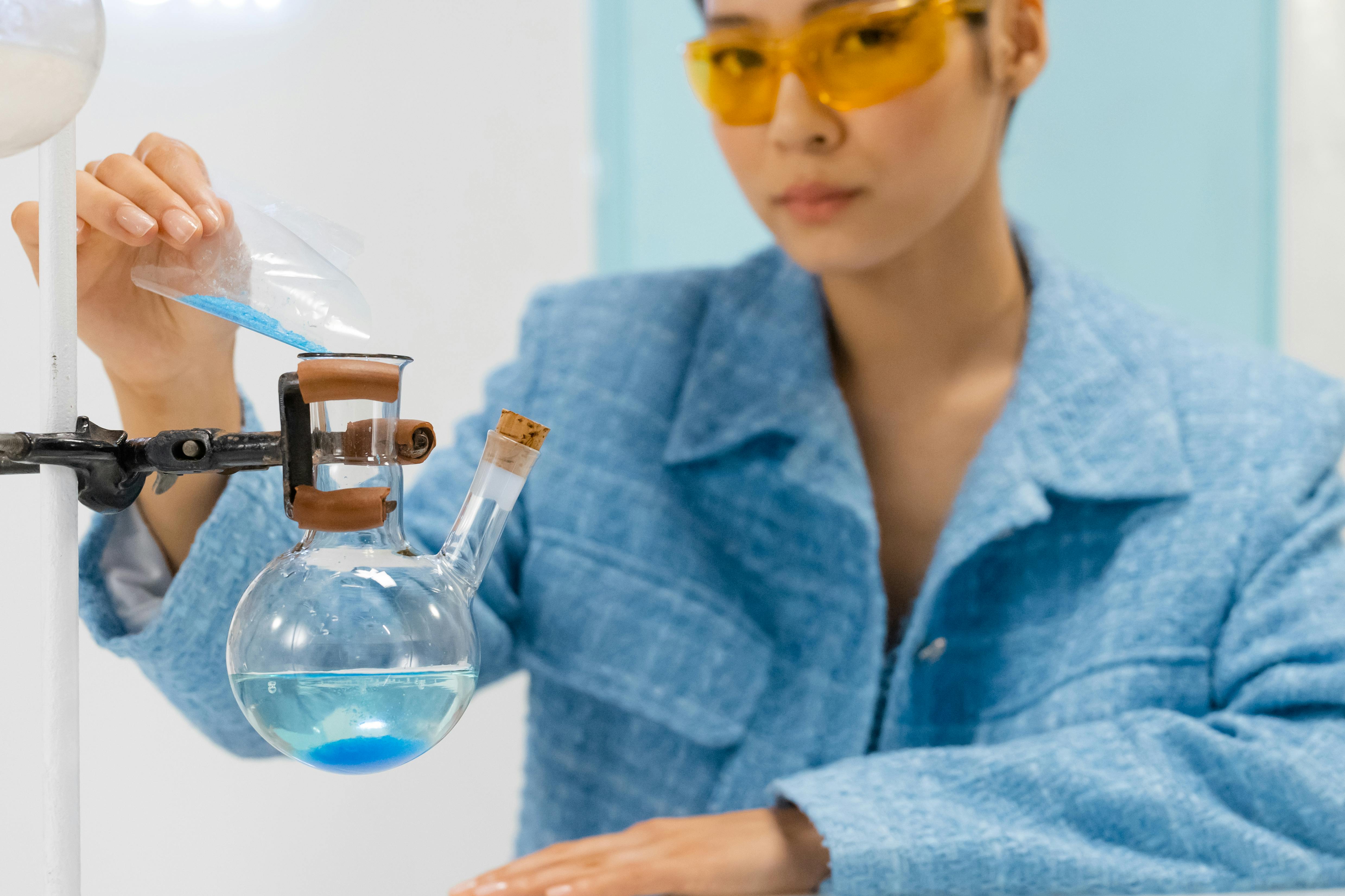 Man Getting Injected with Blue Liquid · Free Stock Photo