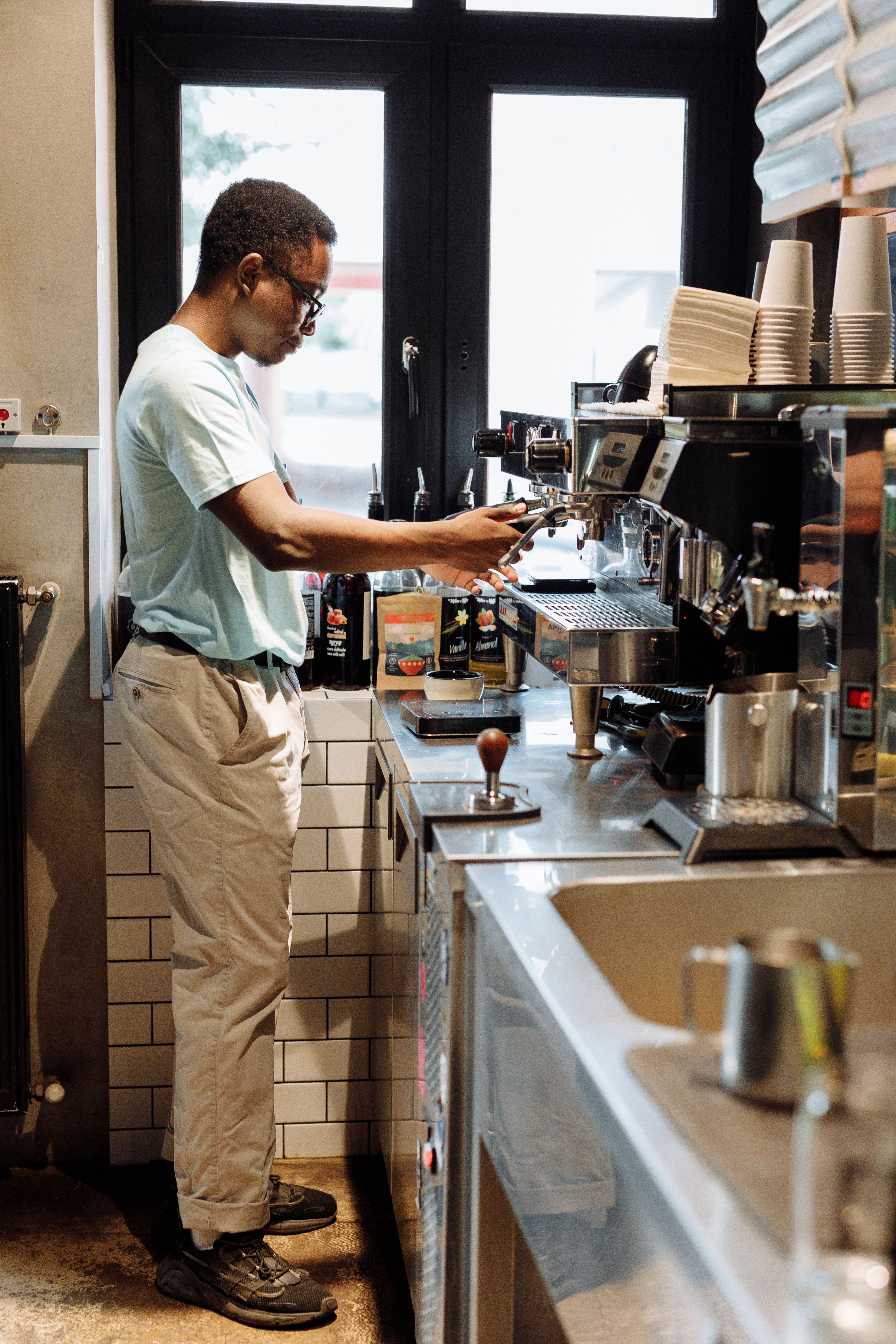 Barista Making A Coffee · Free Stock Photo