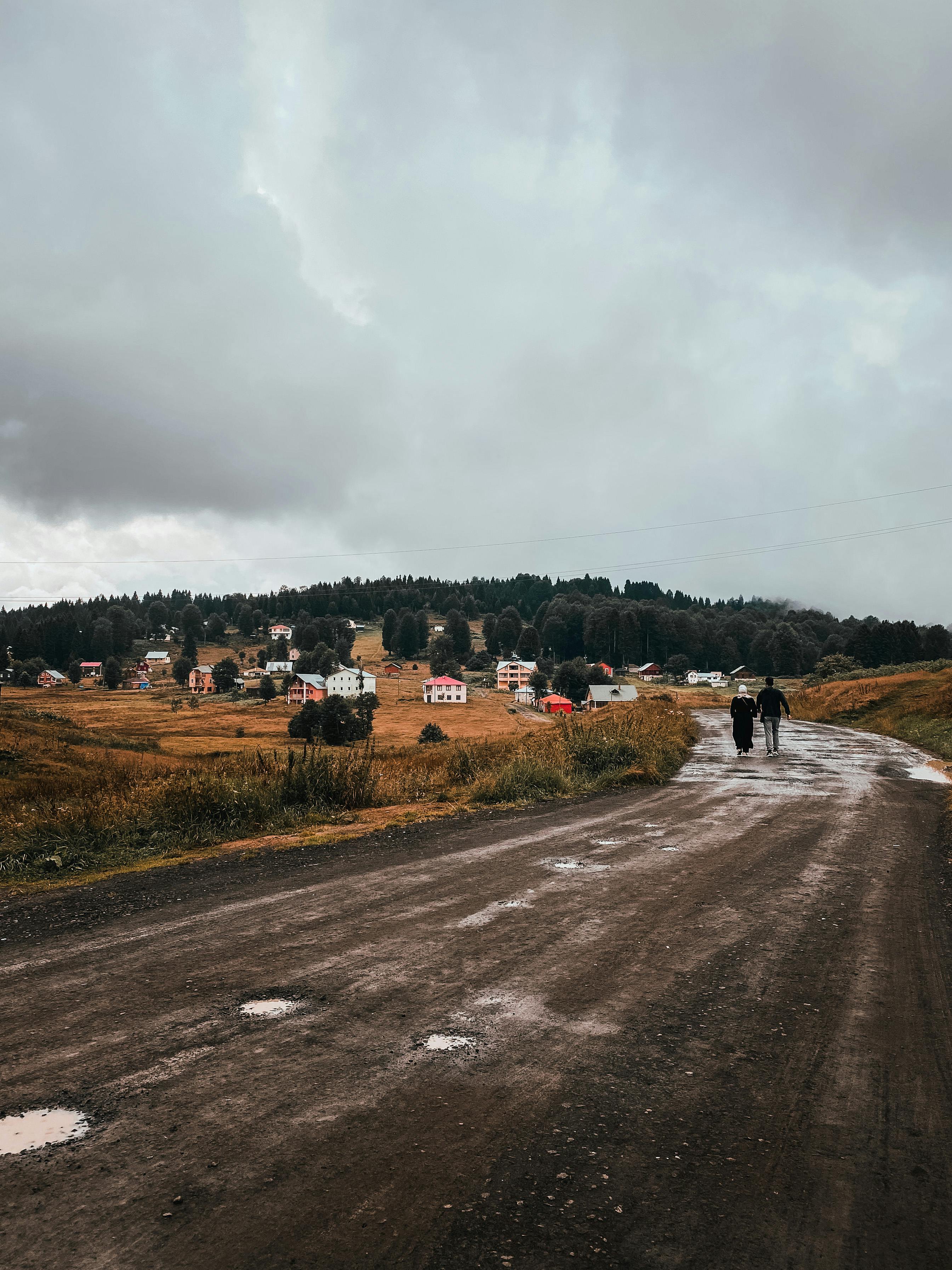 A Road in a Village in Autumn · Free Stock Photo