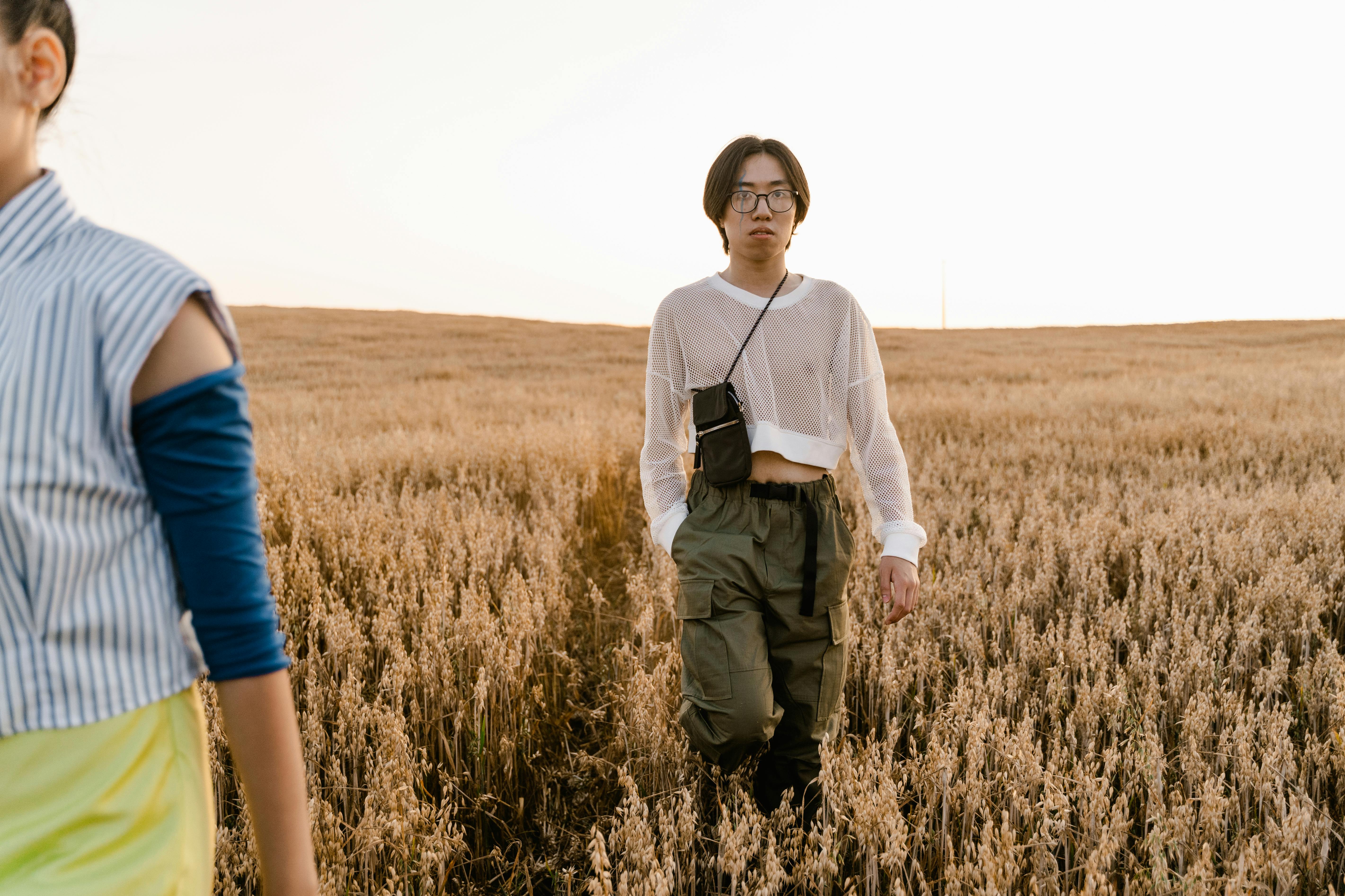 Man Walking Through Field Photos, Download The BEST Free Man Walking ...