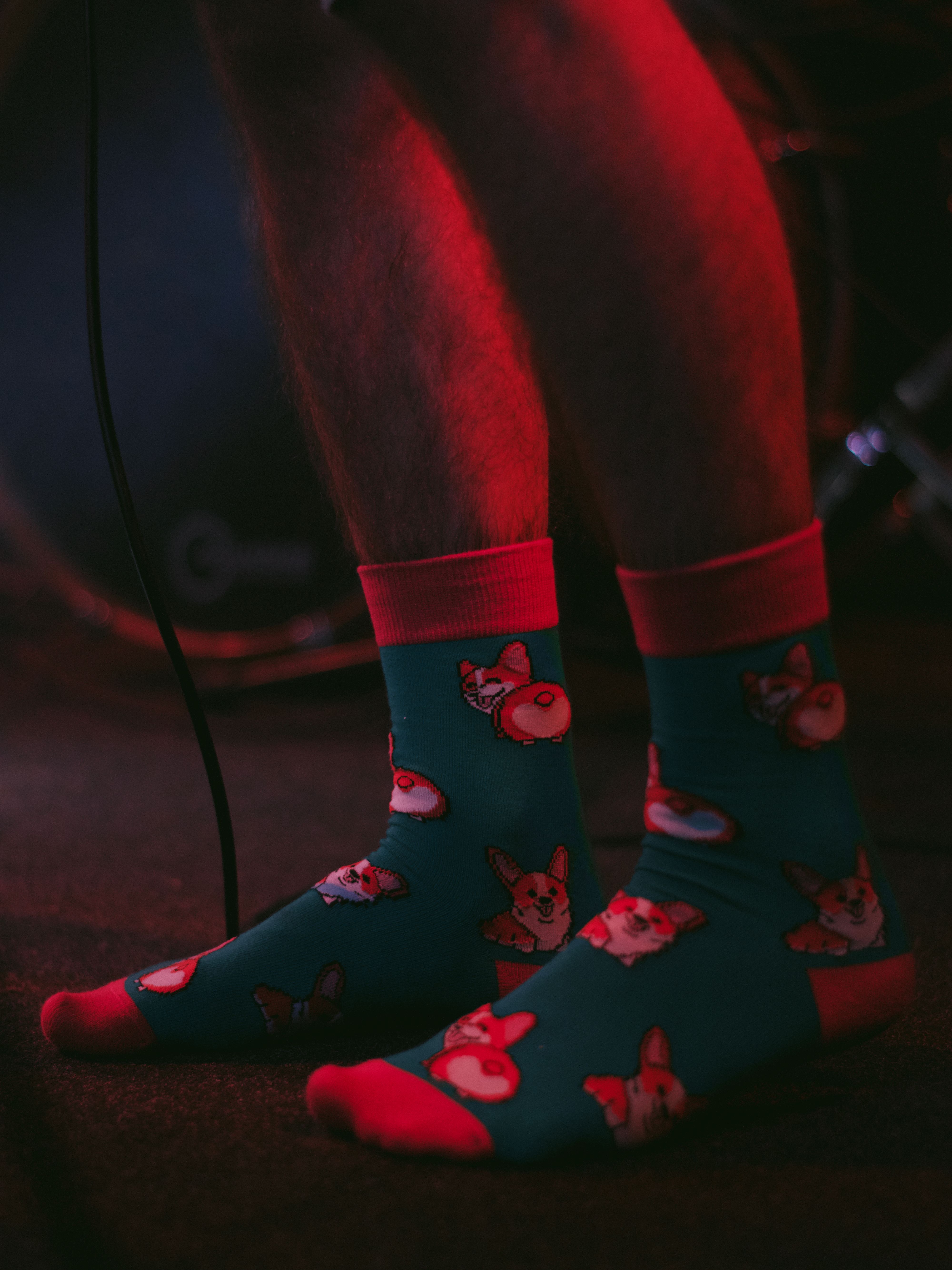 Close-Up Shot of a Person Wearing Socks · Free Stock Photo