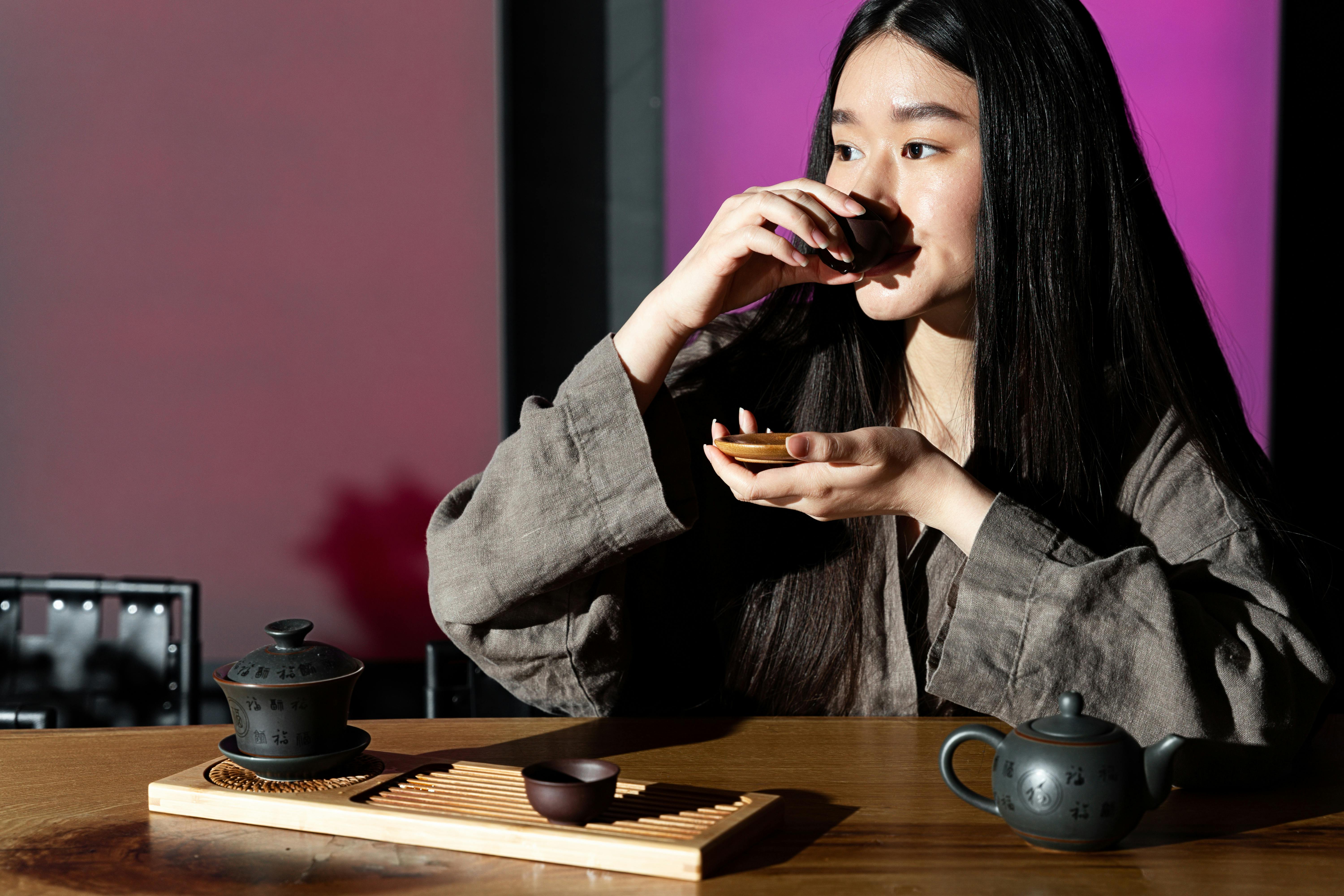 A Woman Drinking Tea · Free Stock Photo