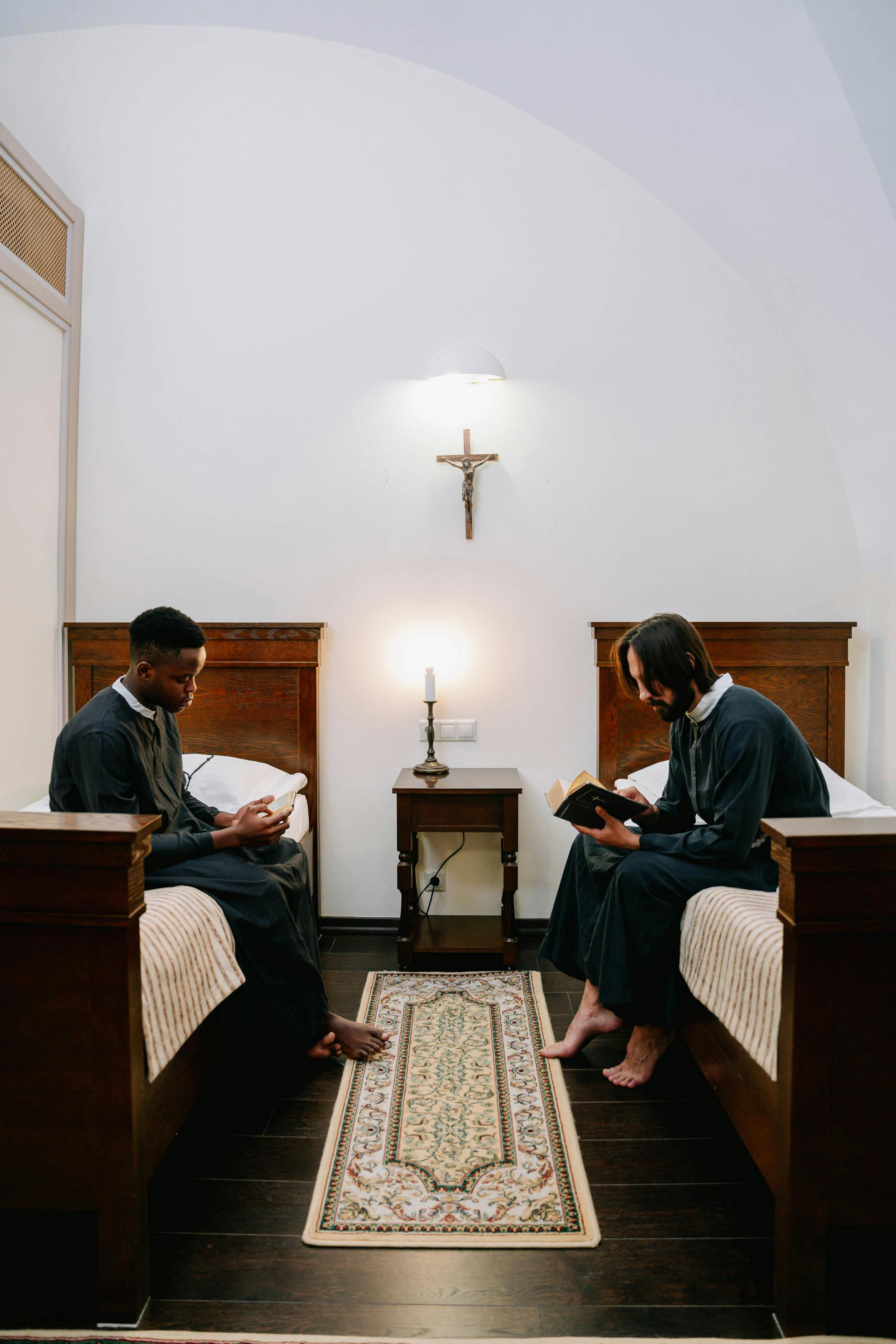 A Priest Reading Bible · Free Stock Photo