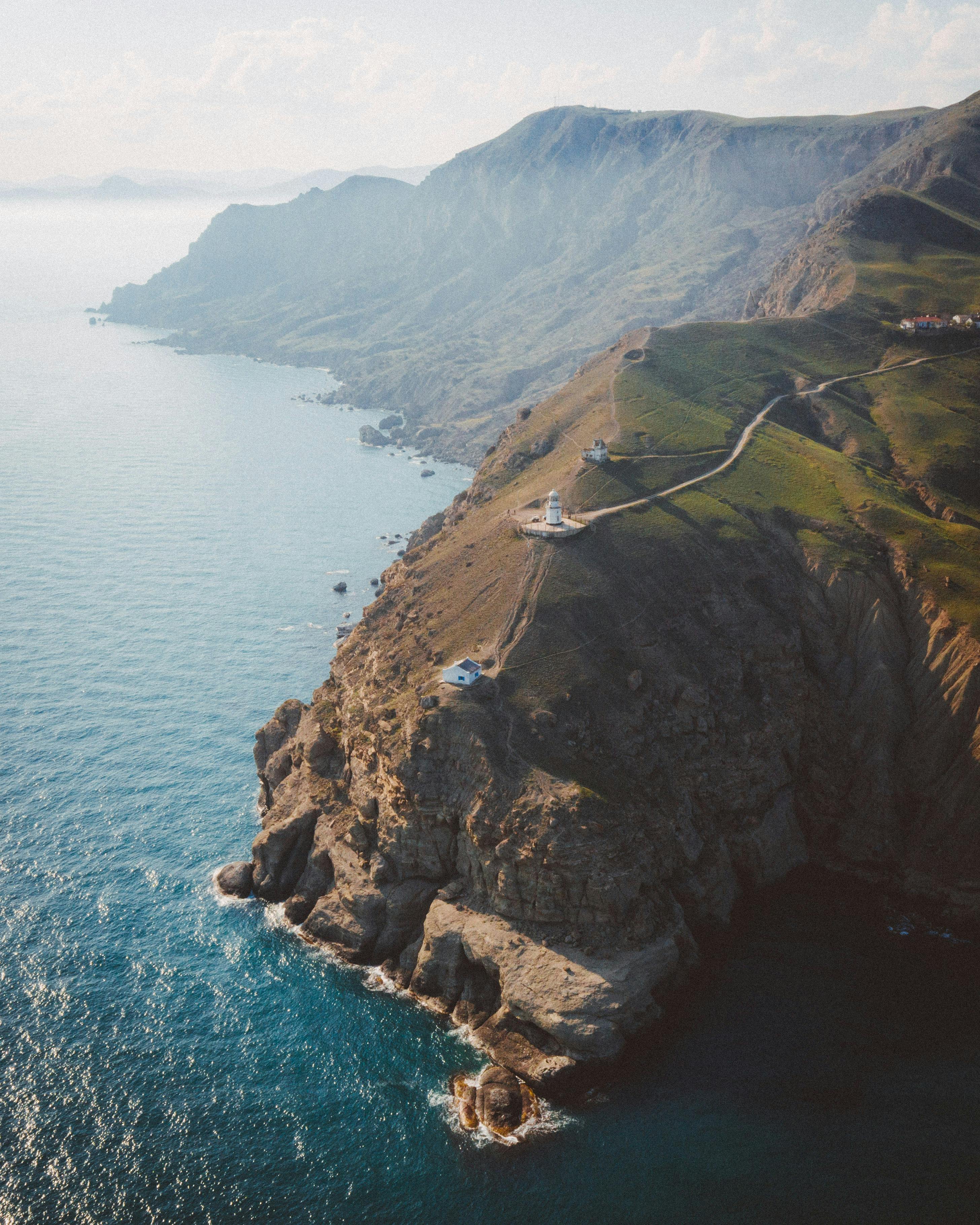 Aerial View of a Coastal Cliff during Winter · Free Stock Photo