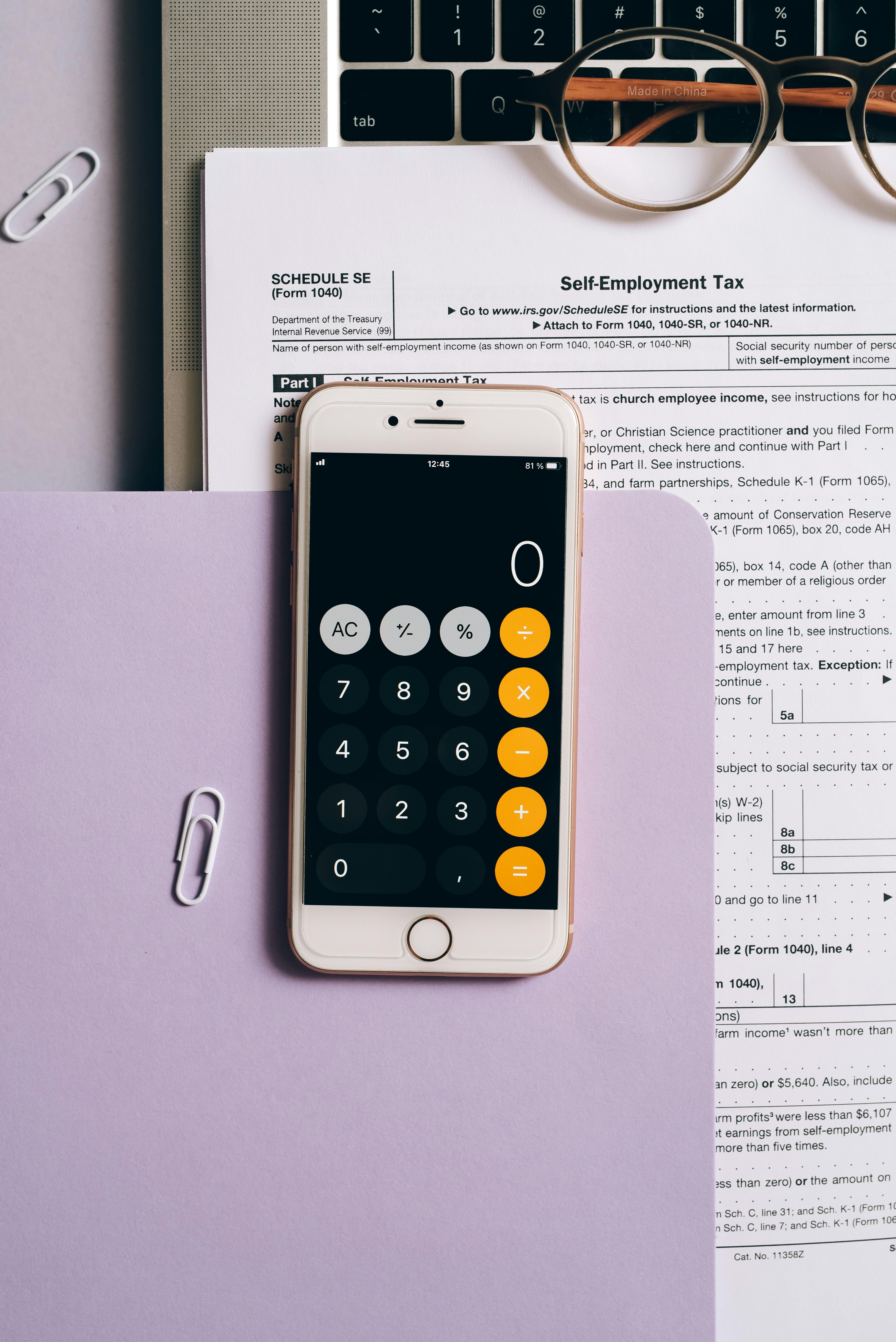 A Close-Up Shot of a Smartphone with an Open Calculator App · Free ...