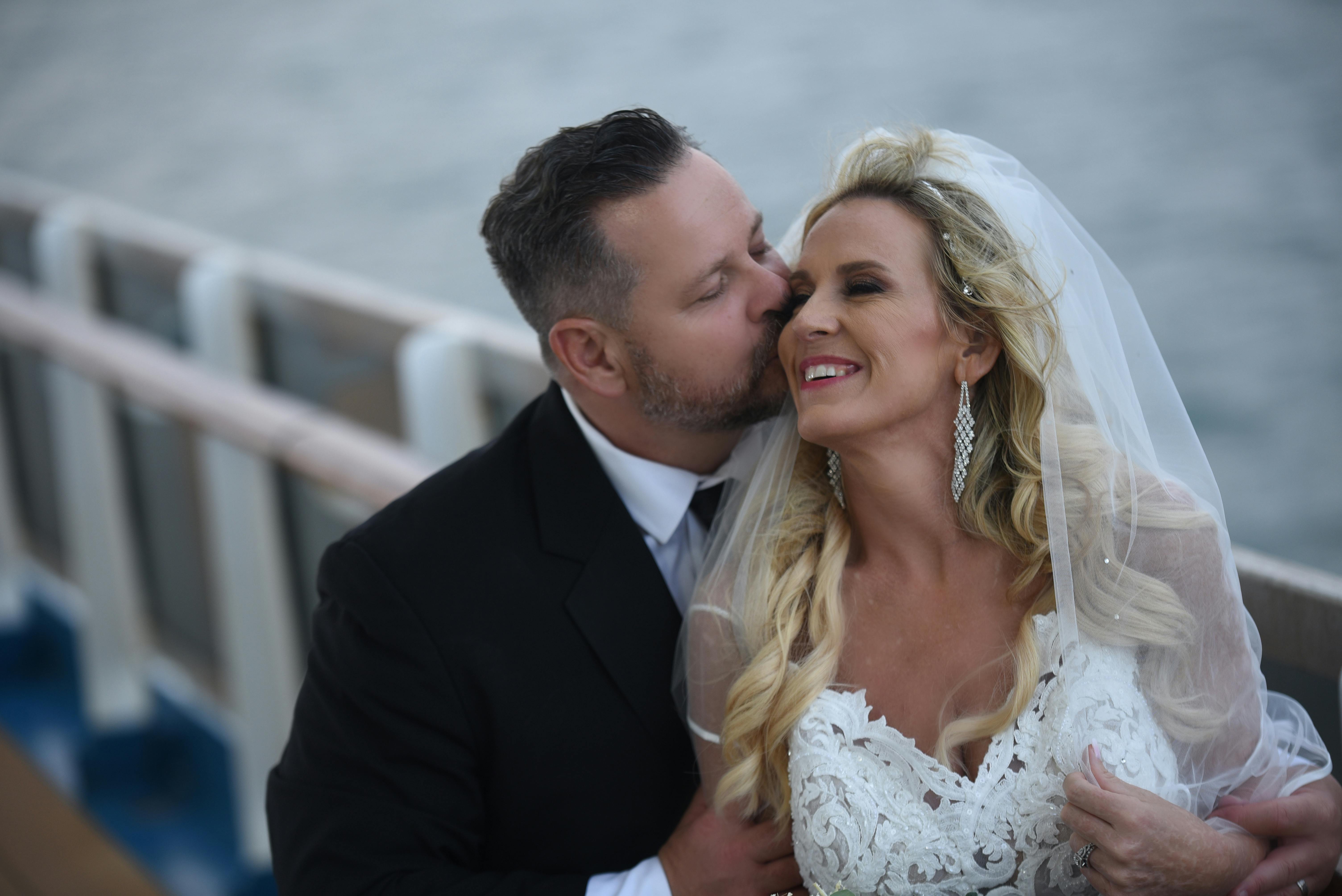 Photo of the Bride and Groom with Witnesses Standing in the Garden ...