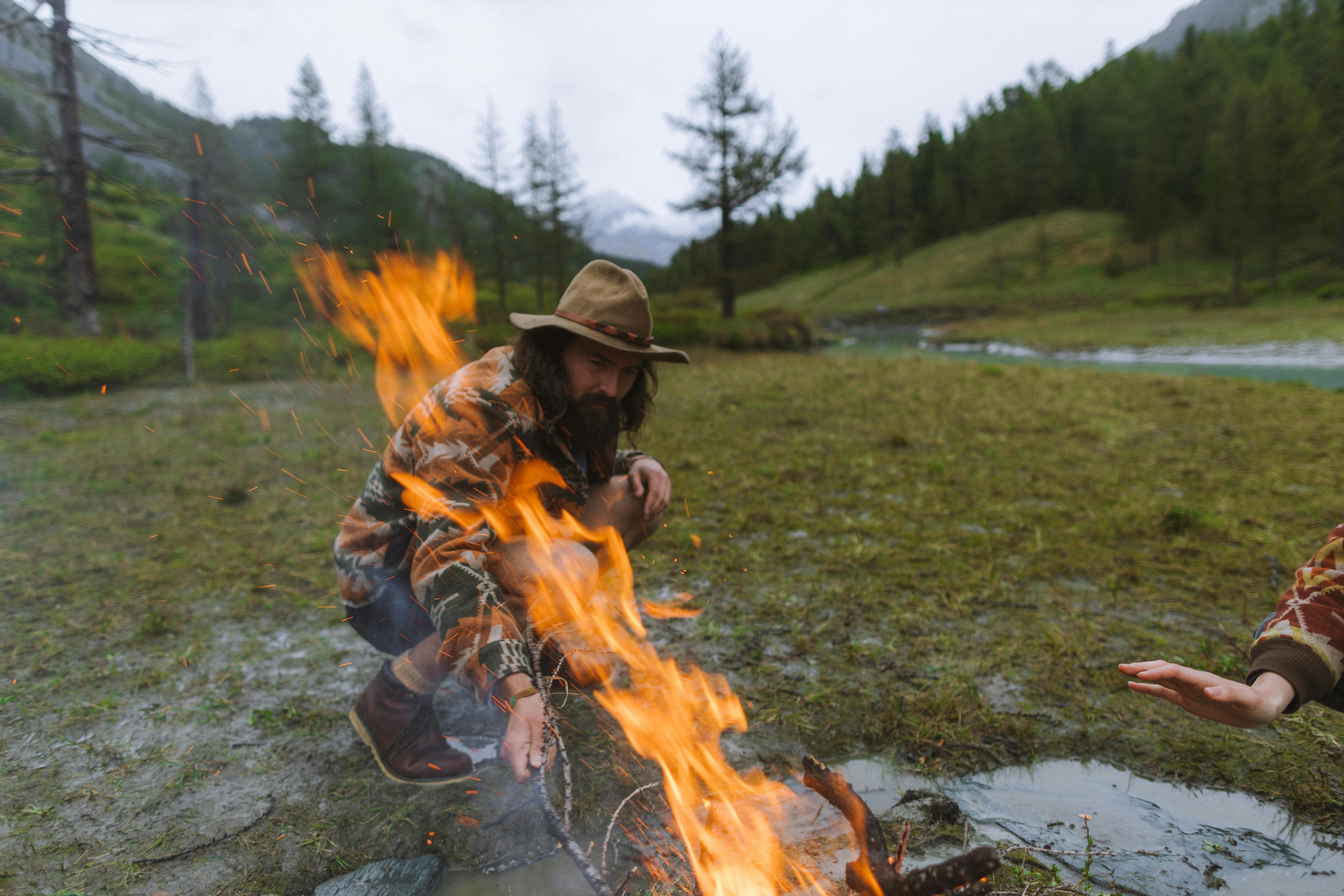 People Gathered Around the Fire Pit · Free Stock Photo