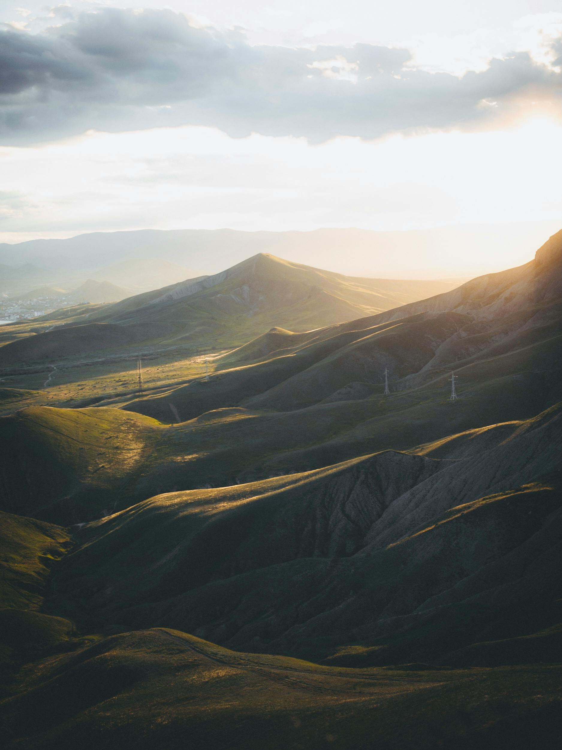 Landscape of Beautiful Smooth Hills · Free Stock Photo