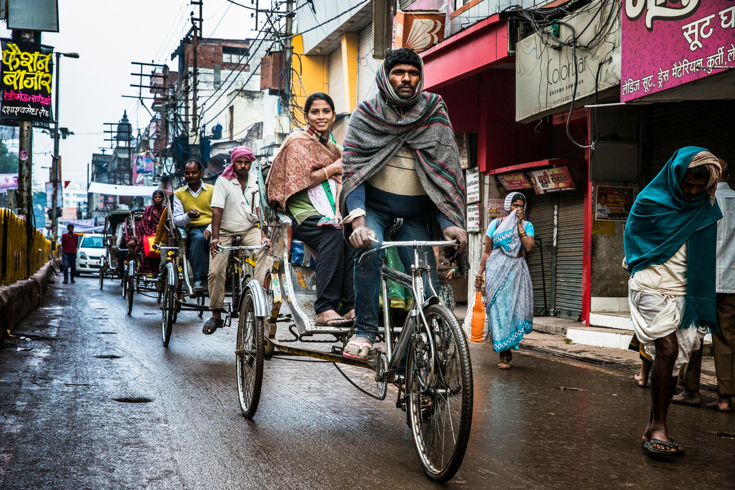 People Riding Rickshaws · Free Stock Photo