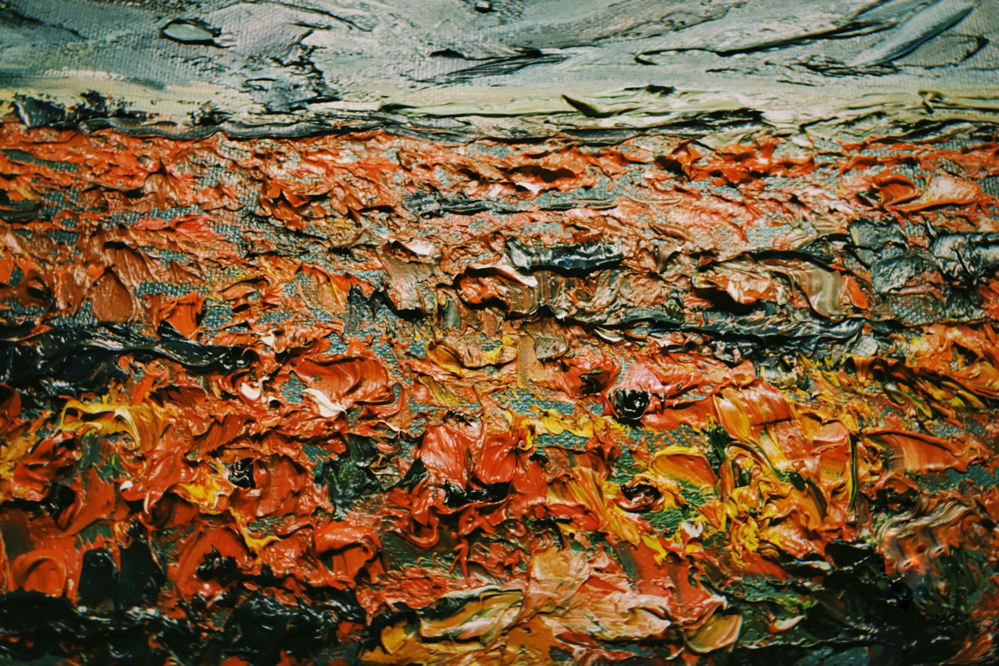 Close-up of a Textured Painting · Free Stock Photo