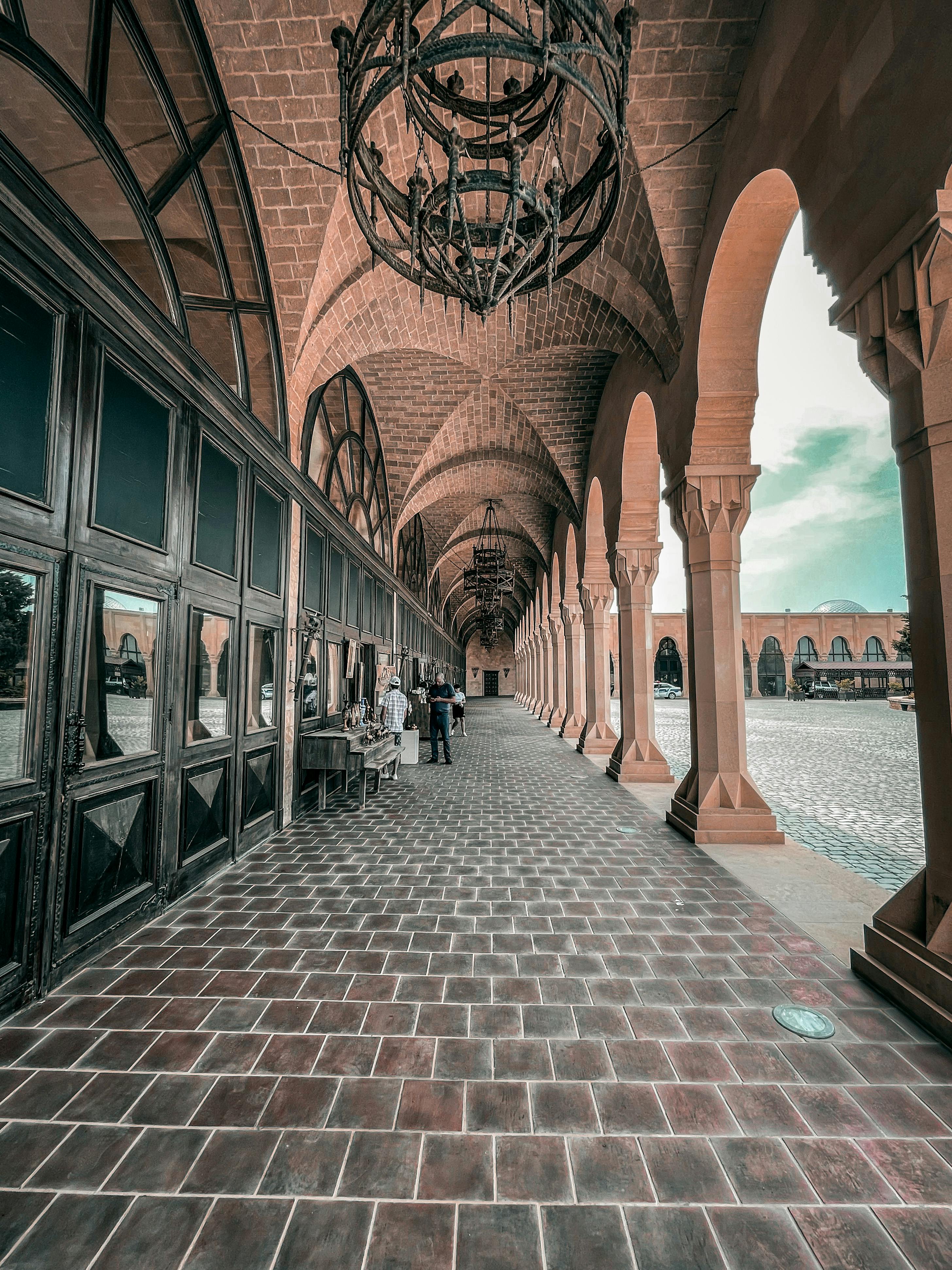 Architectural Design of a Building Arcade · Free Stock Photo