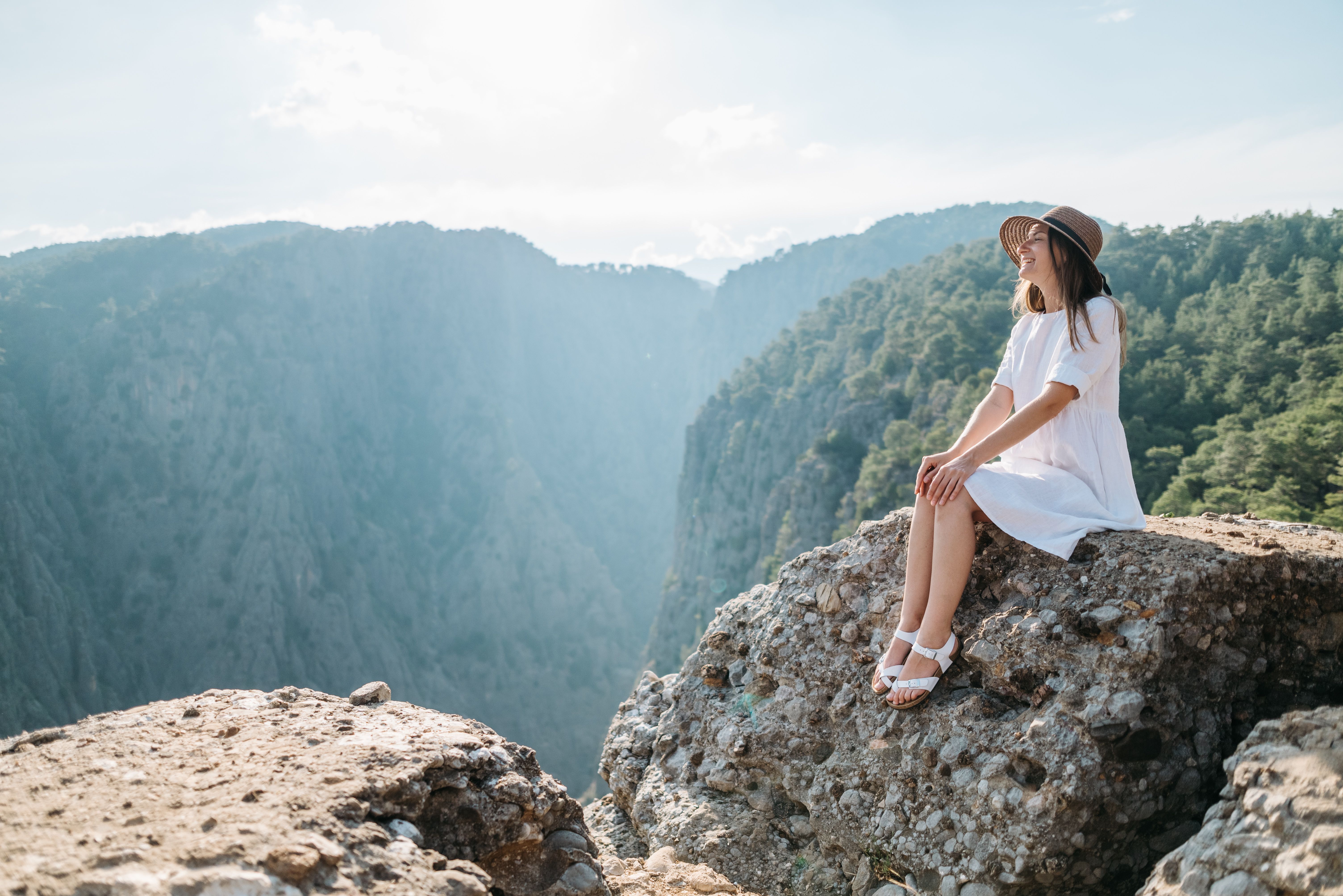 Happy Person Contemplating The Landscape Photos, Download The BEST Free ...