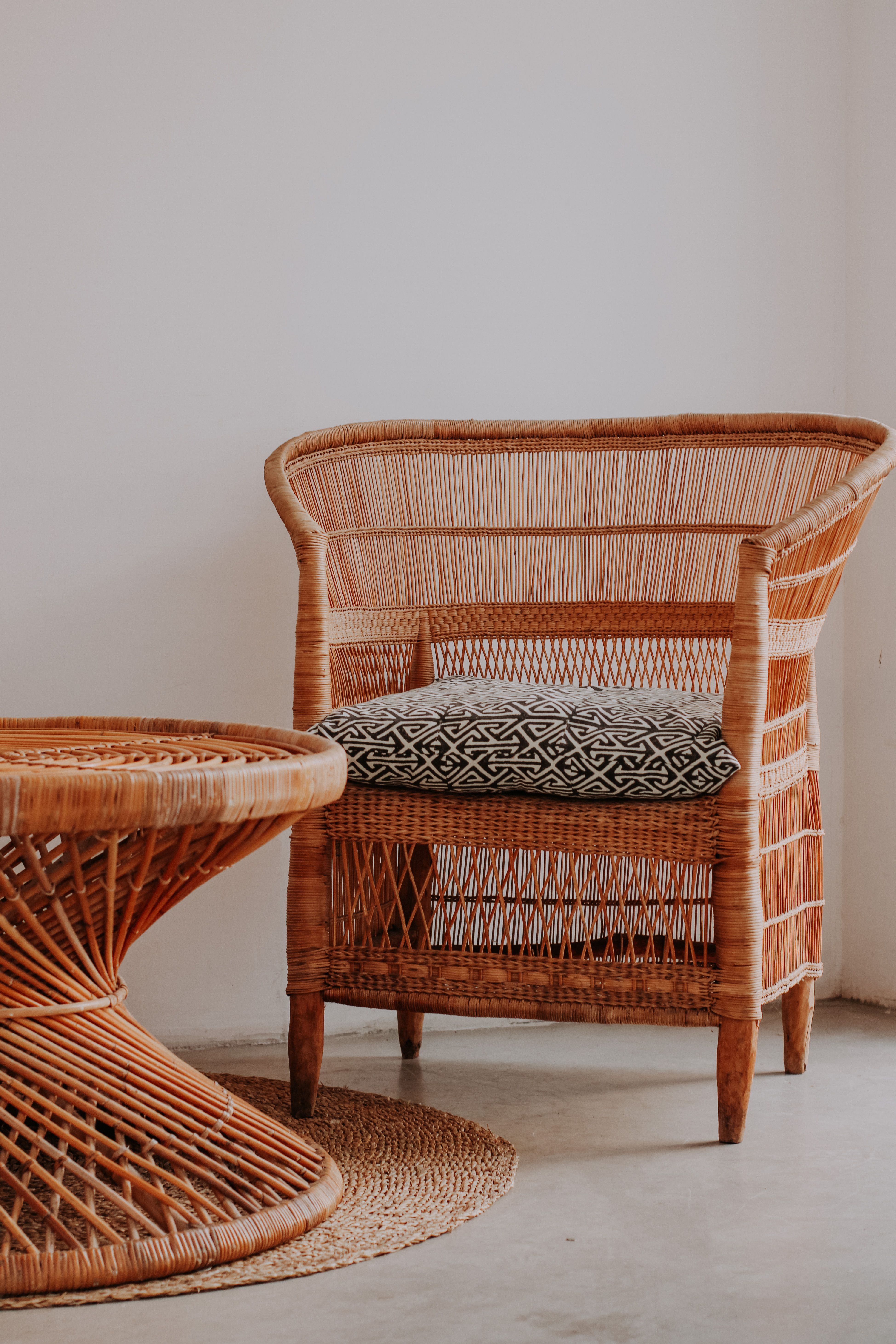 Two Assorted-color Padded Chairs Near Side Table · Free Stock Photo