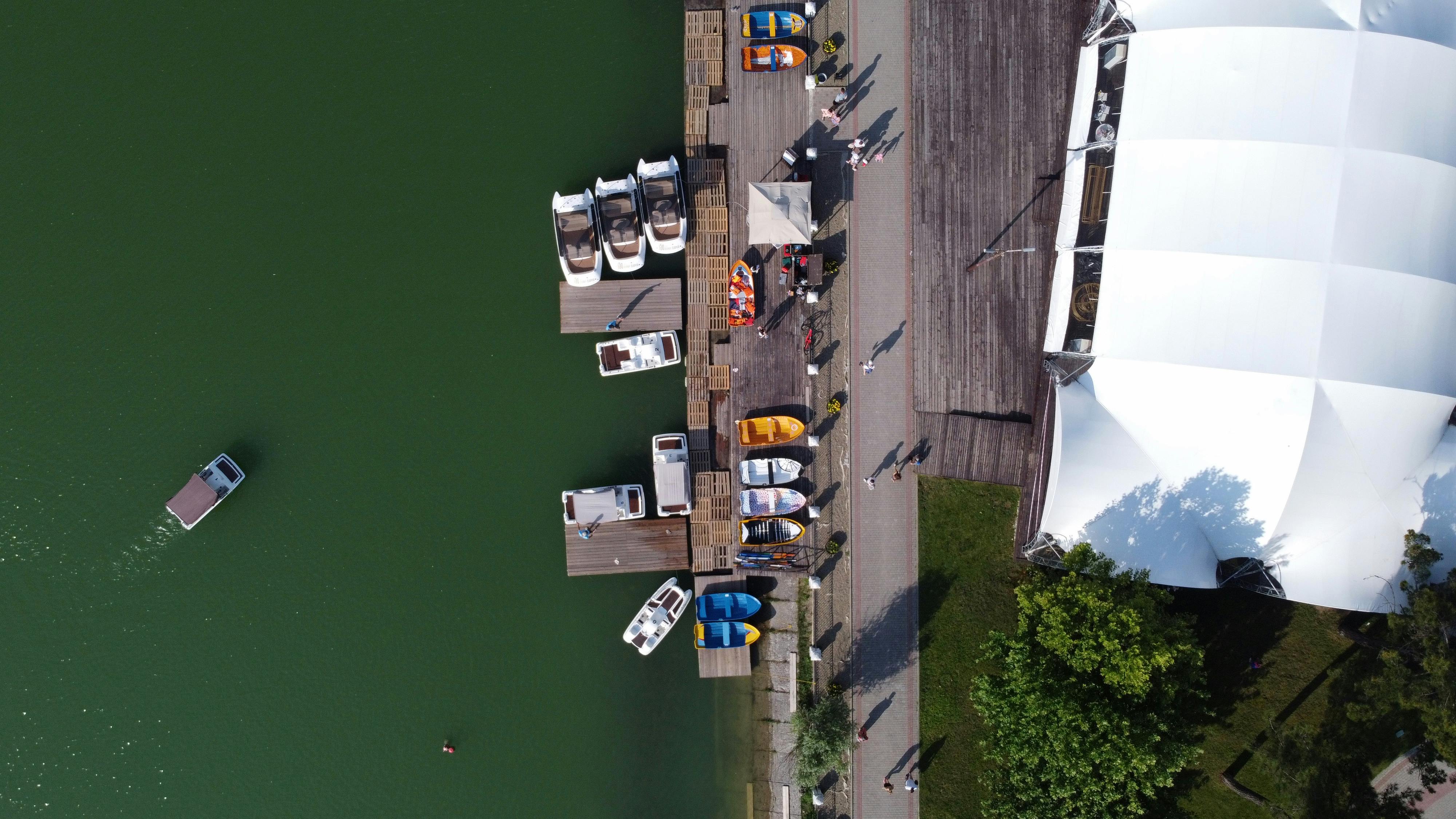 Birds Eye View of a Boat Dock · Free Stock Photo