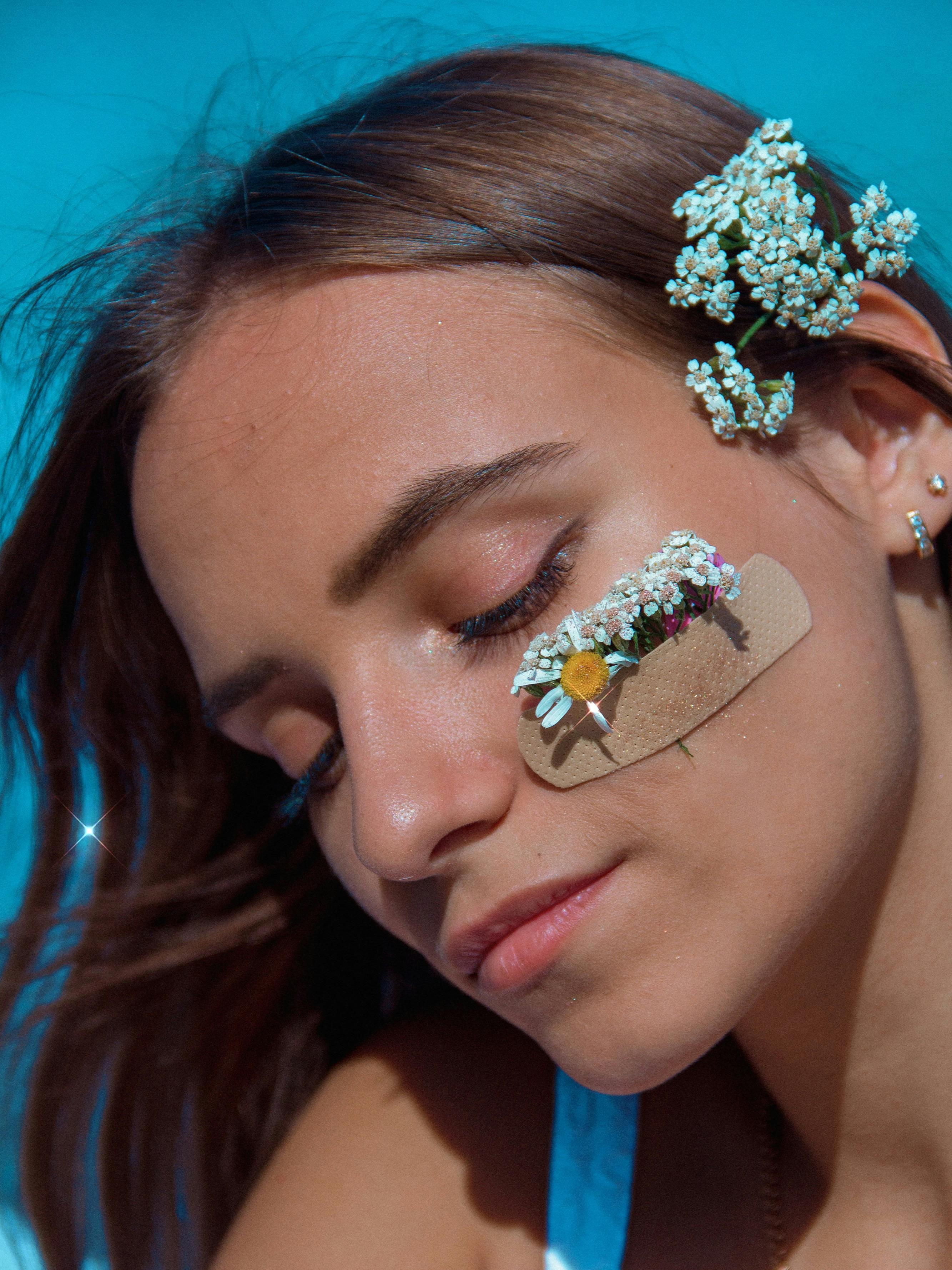 Woman with Brown Band Aid on Face · Free Stock Photo