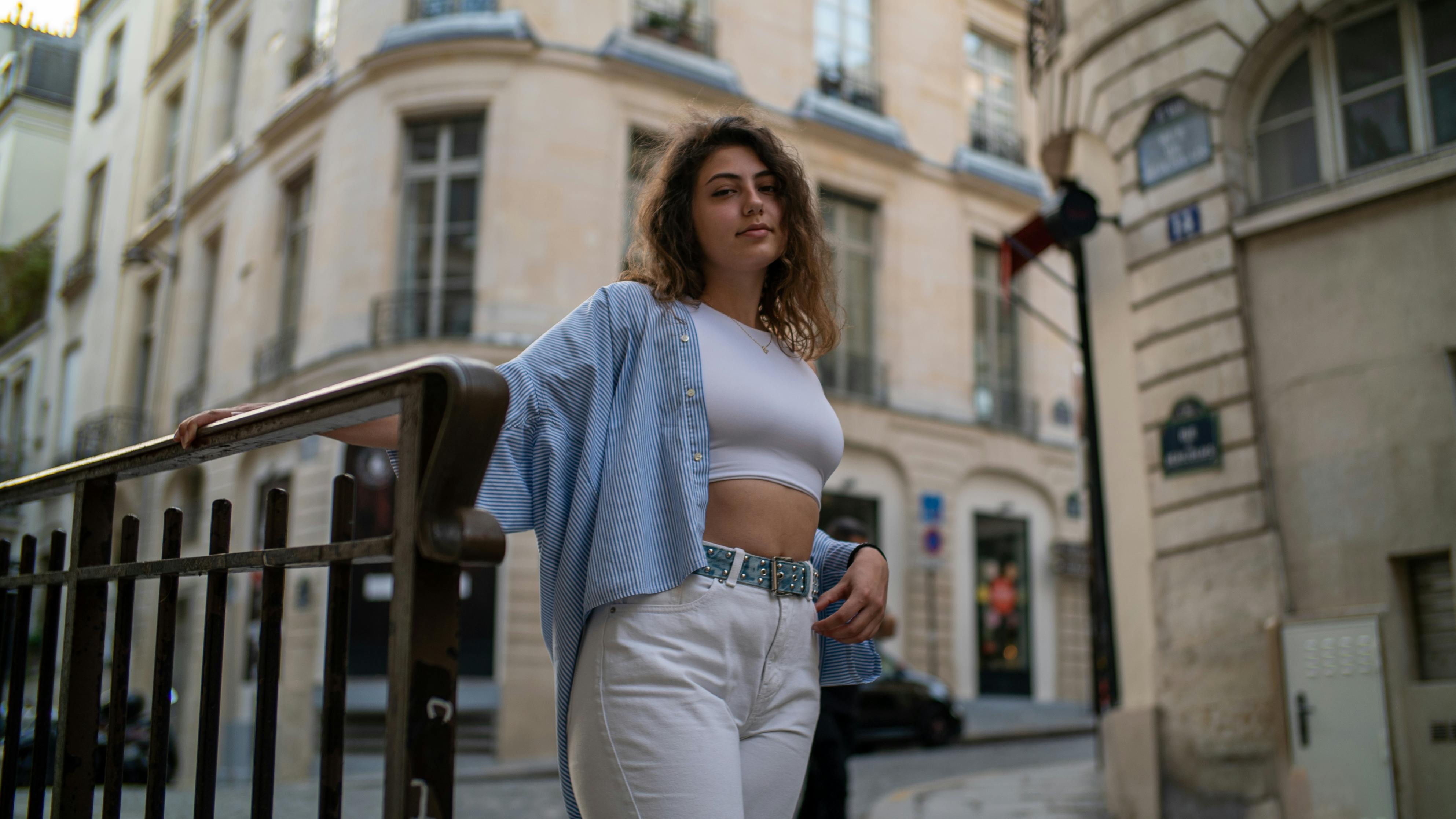 Woman in White Crop Top Showing Her Hand · Free Stock Photo