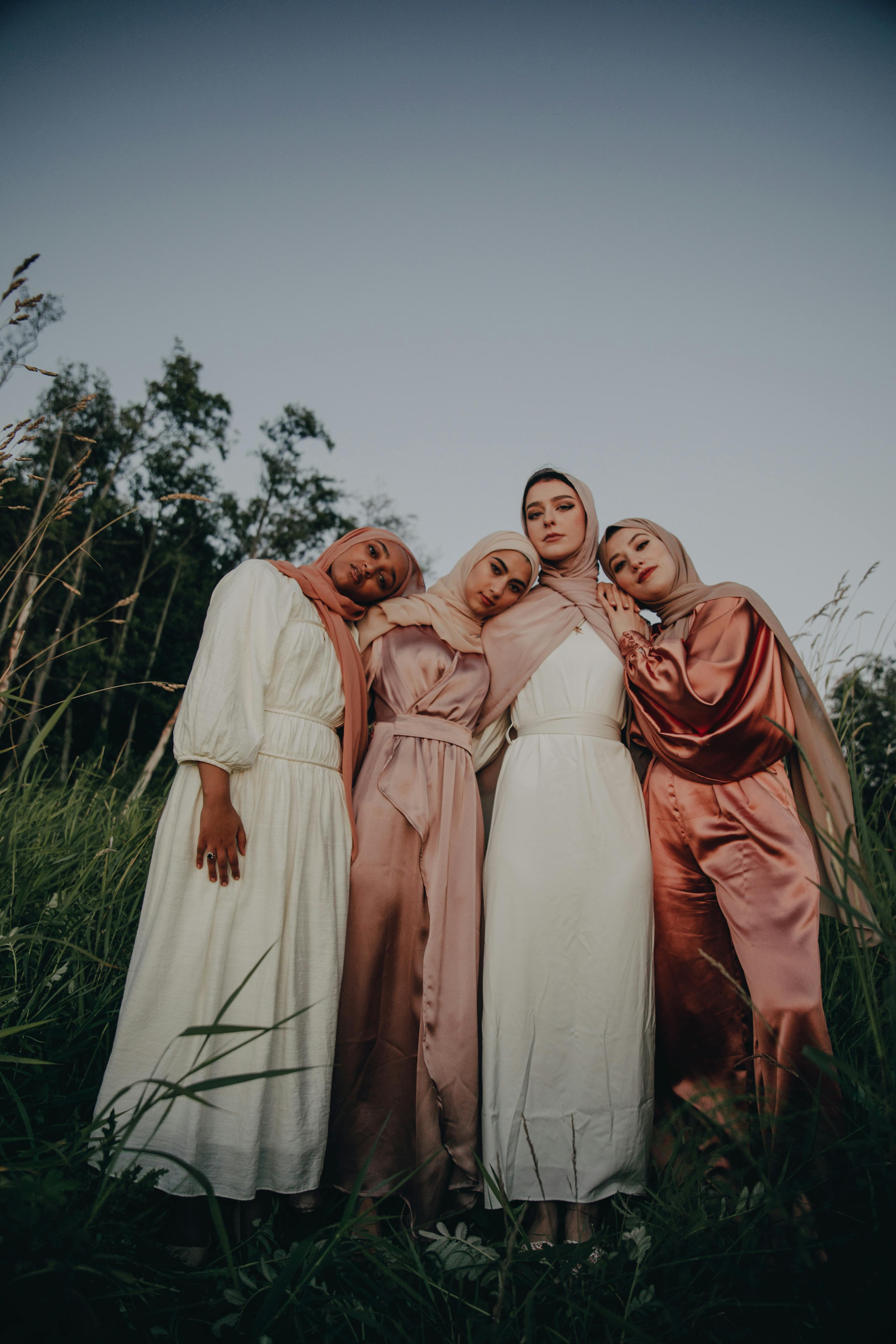 Four Women Wearing Hijab Standing Together · Free Stock Photo