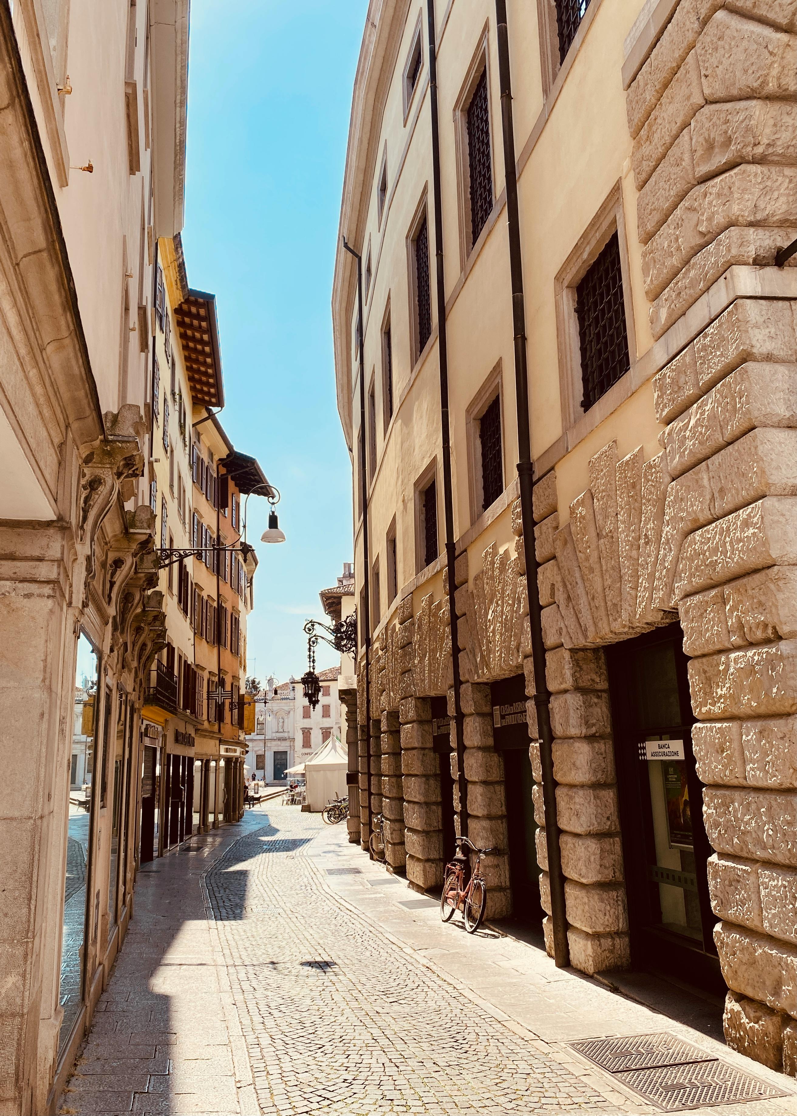 Empty Street Between Concrete Houses · Free Stock Photo
