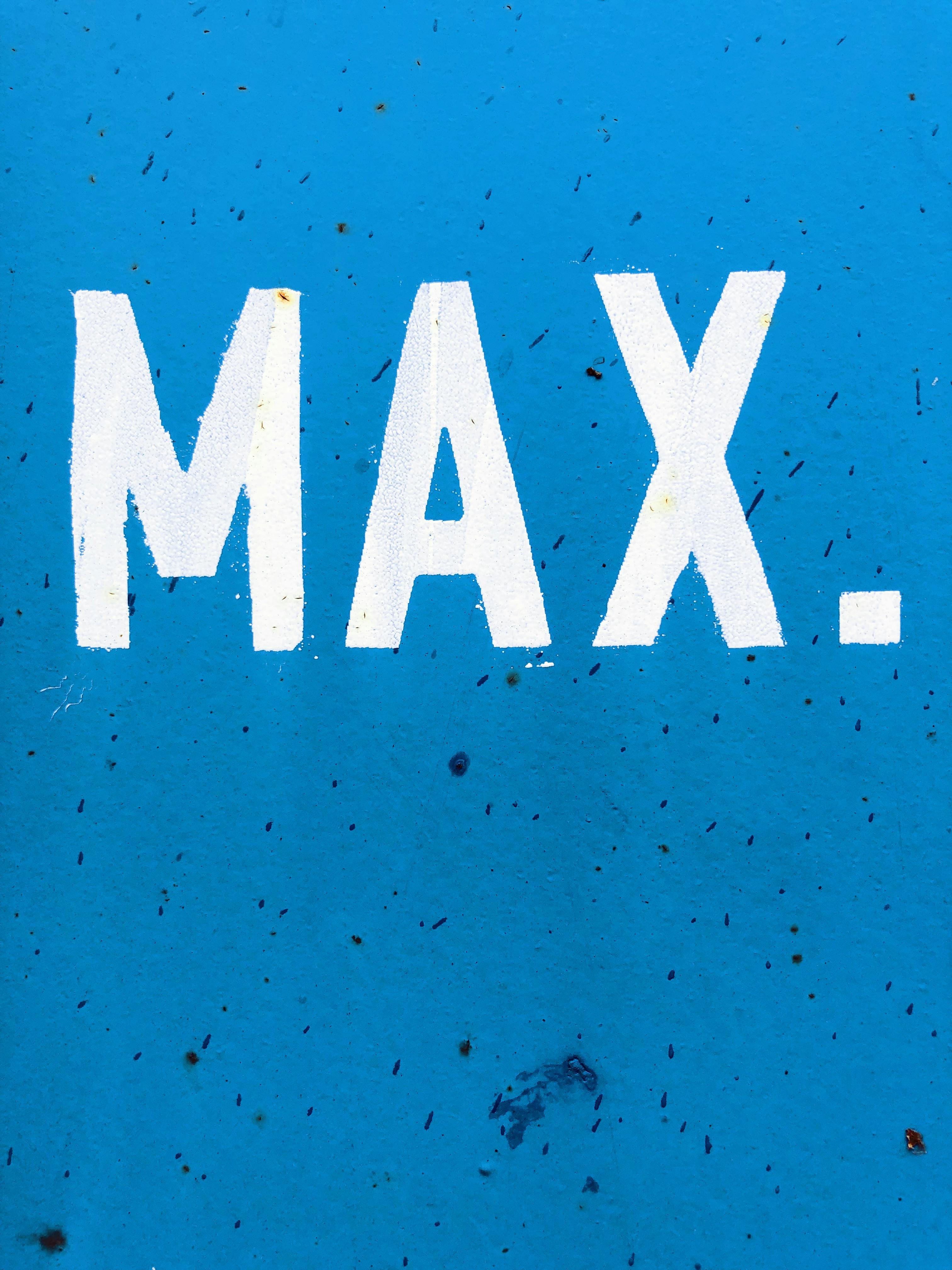 White Letters on Blue Surface · Free Stock Photo