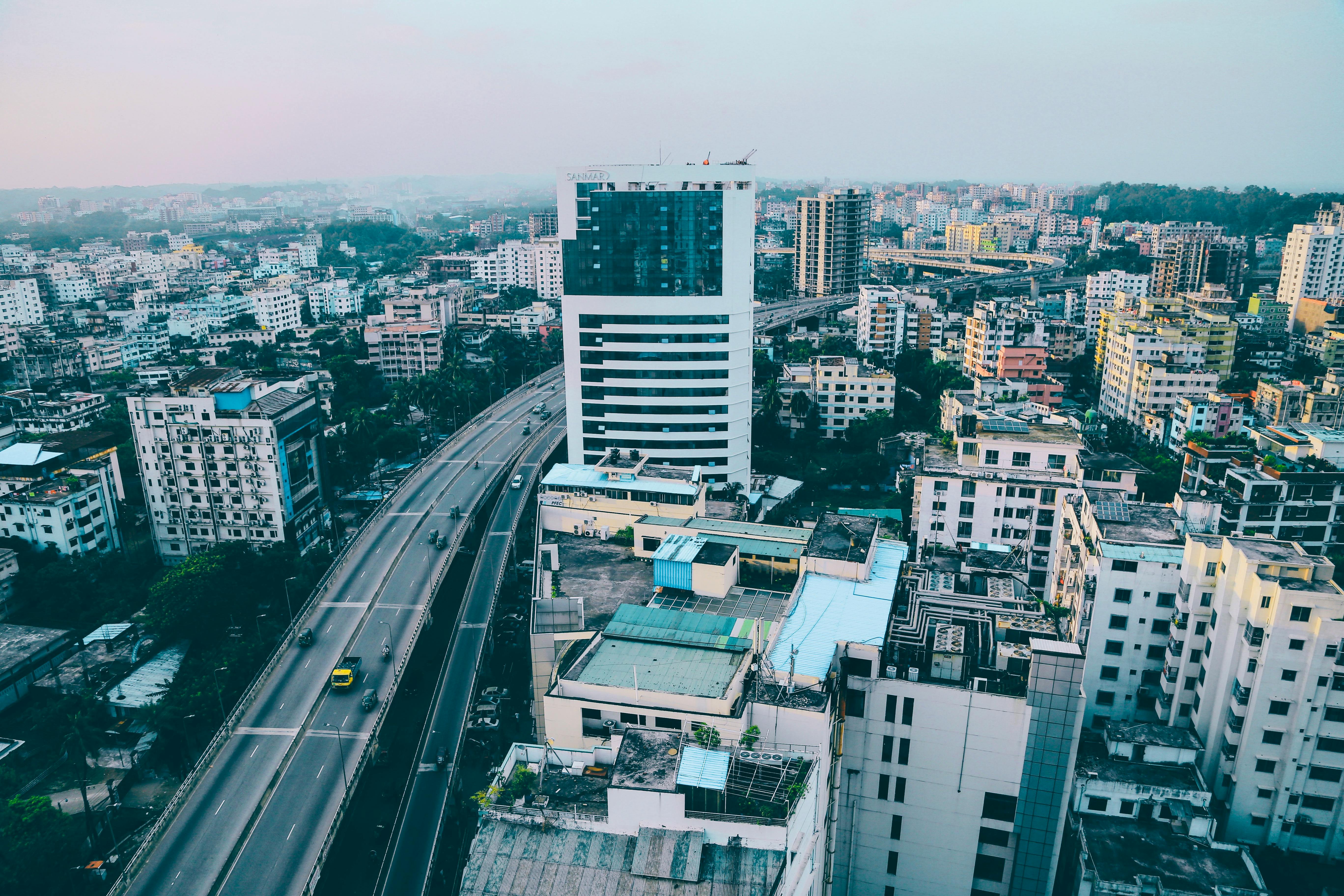 Drone Shot of a City · Free Stock Photo