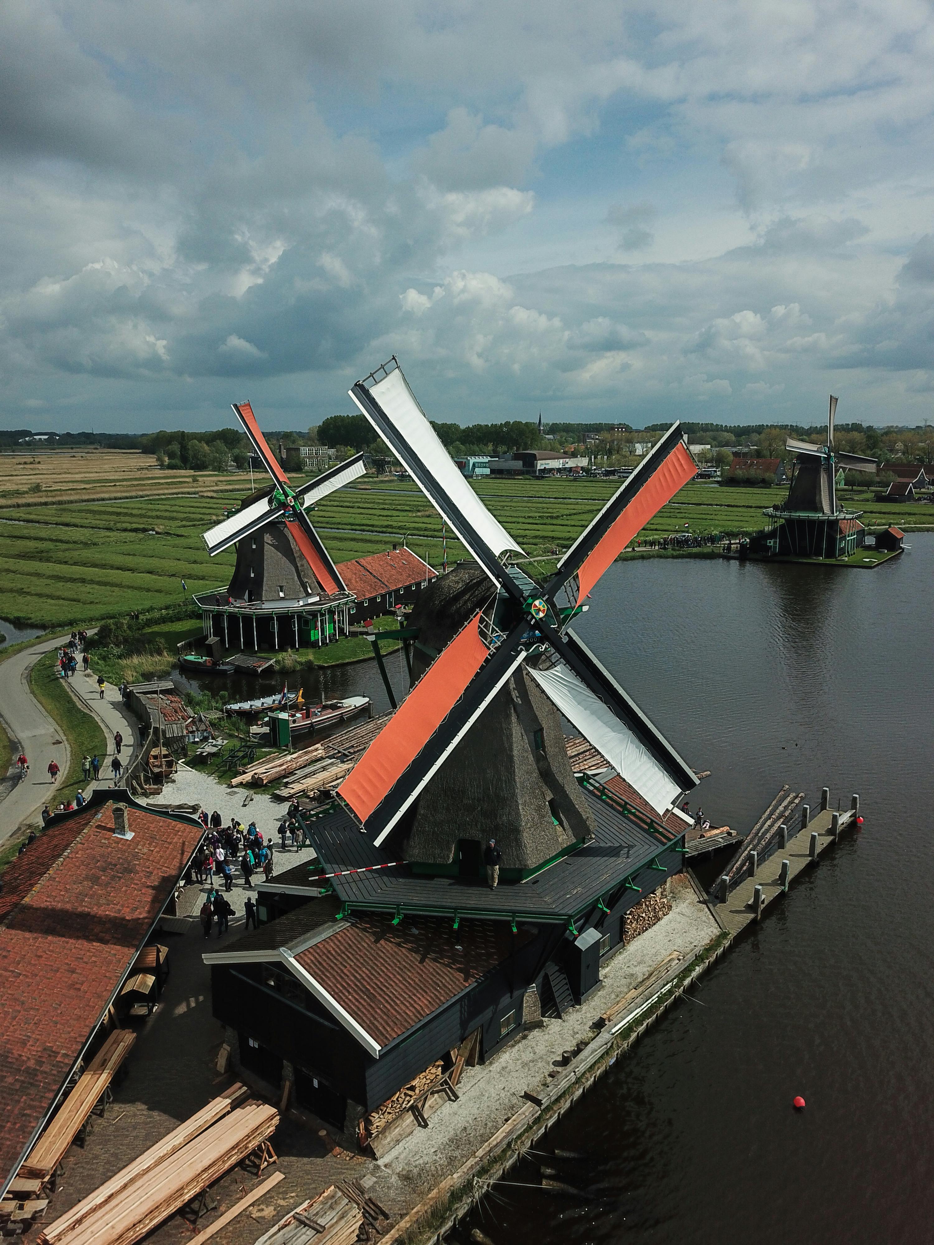 Two White Rice Mills · Free Stock Photo