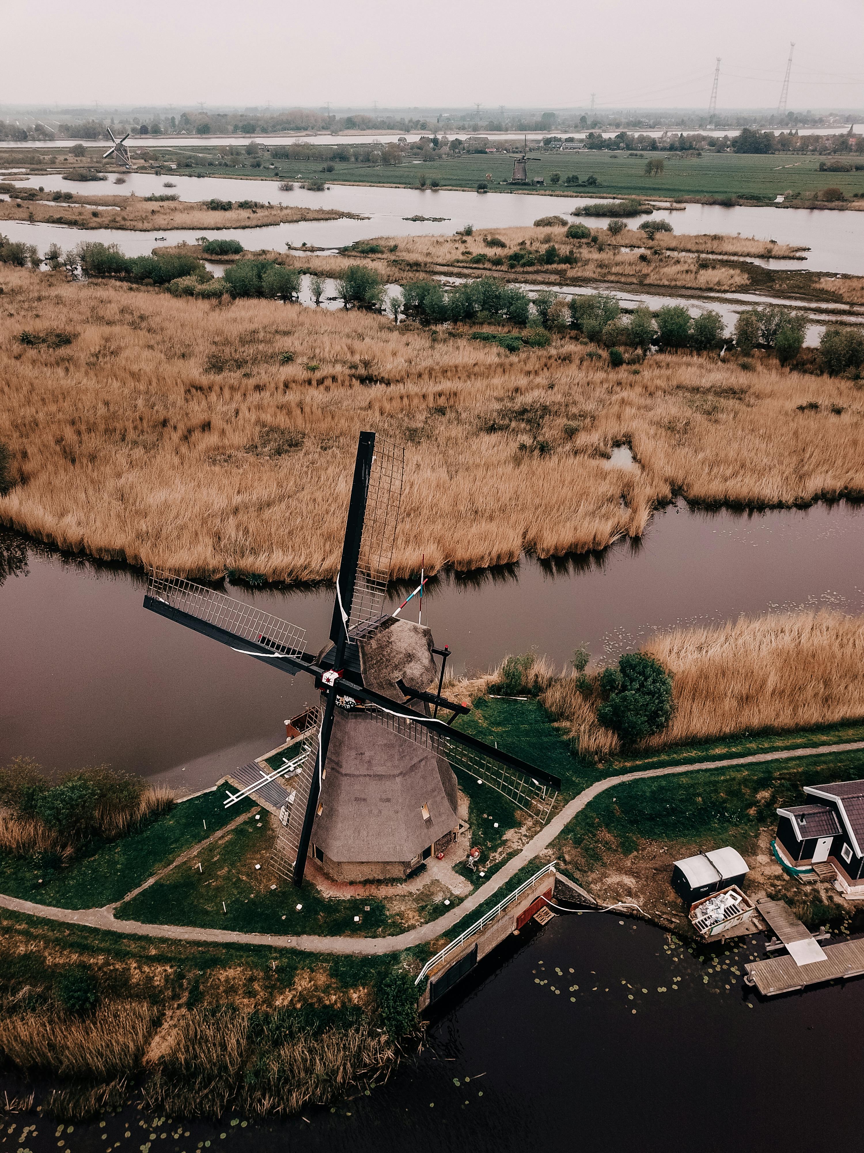 Two White Rice Mills · Free Stock Photo
