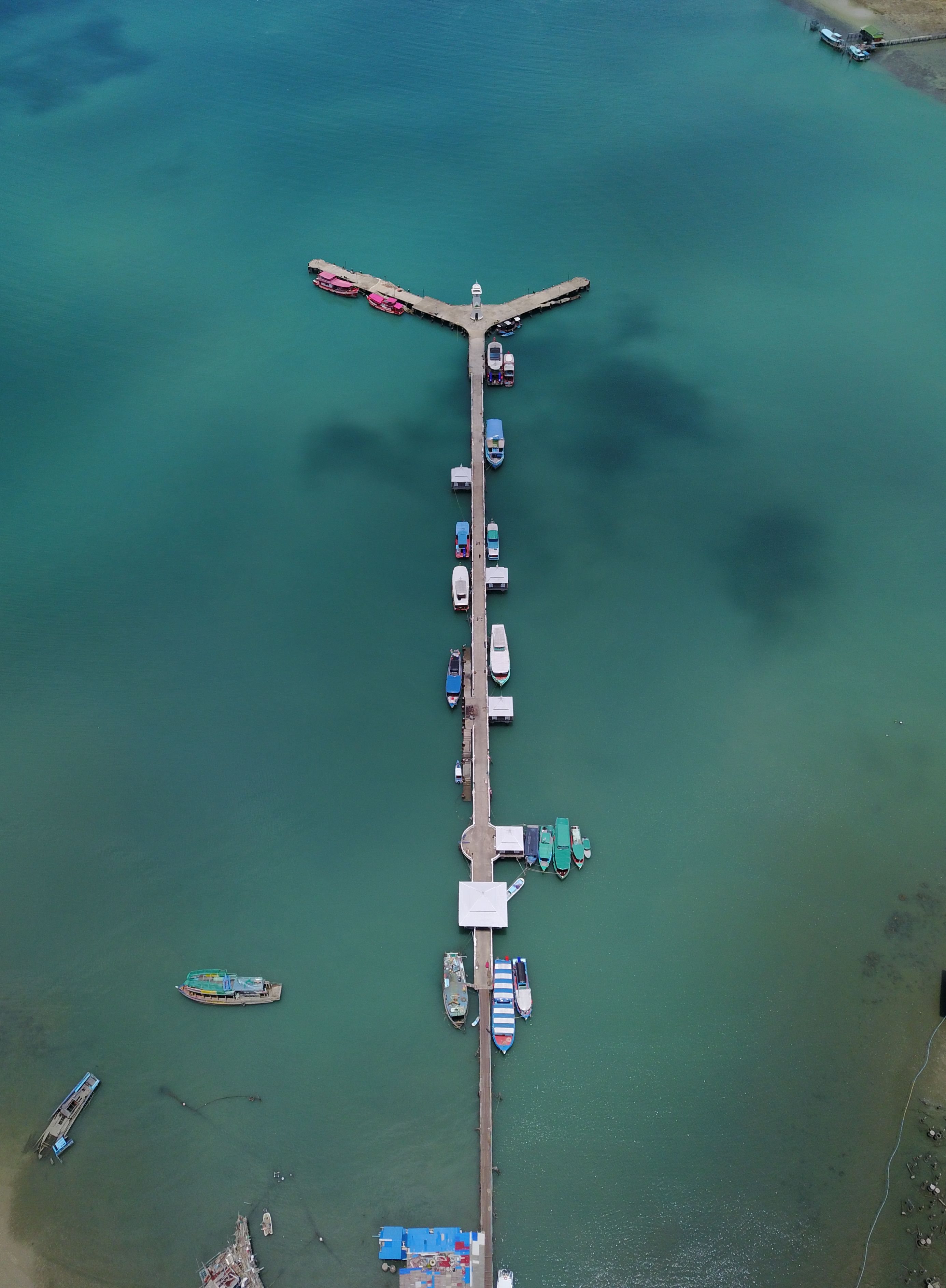 Aerial View of Wooden Dock · Free Stock Photo