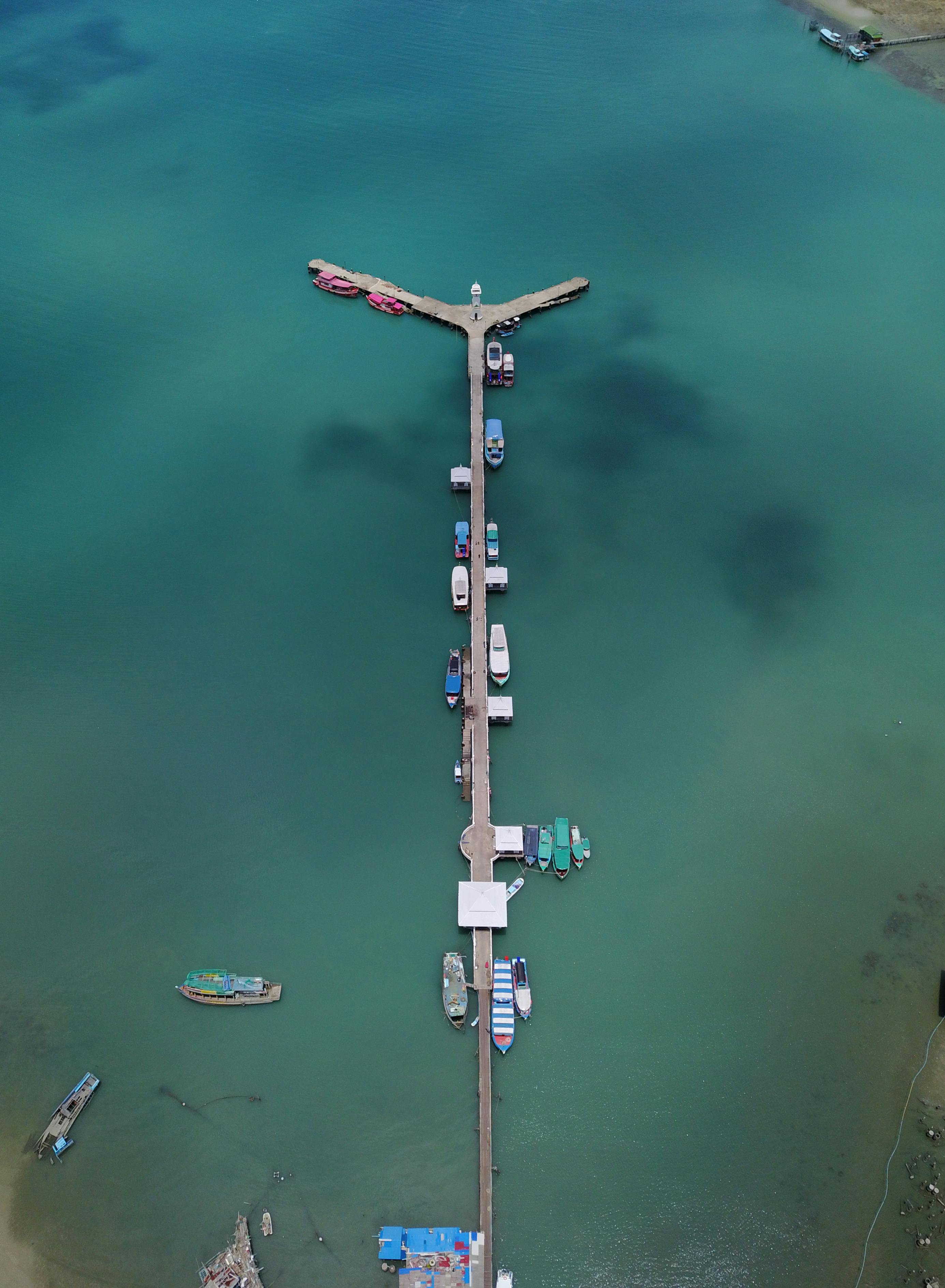 Aerial View of Wooden Dock · Free Stock Photo