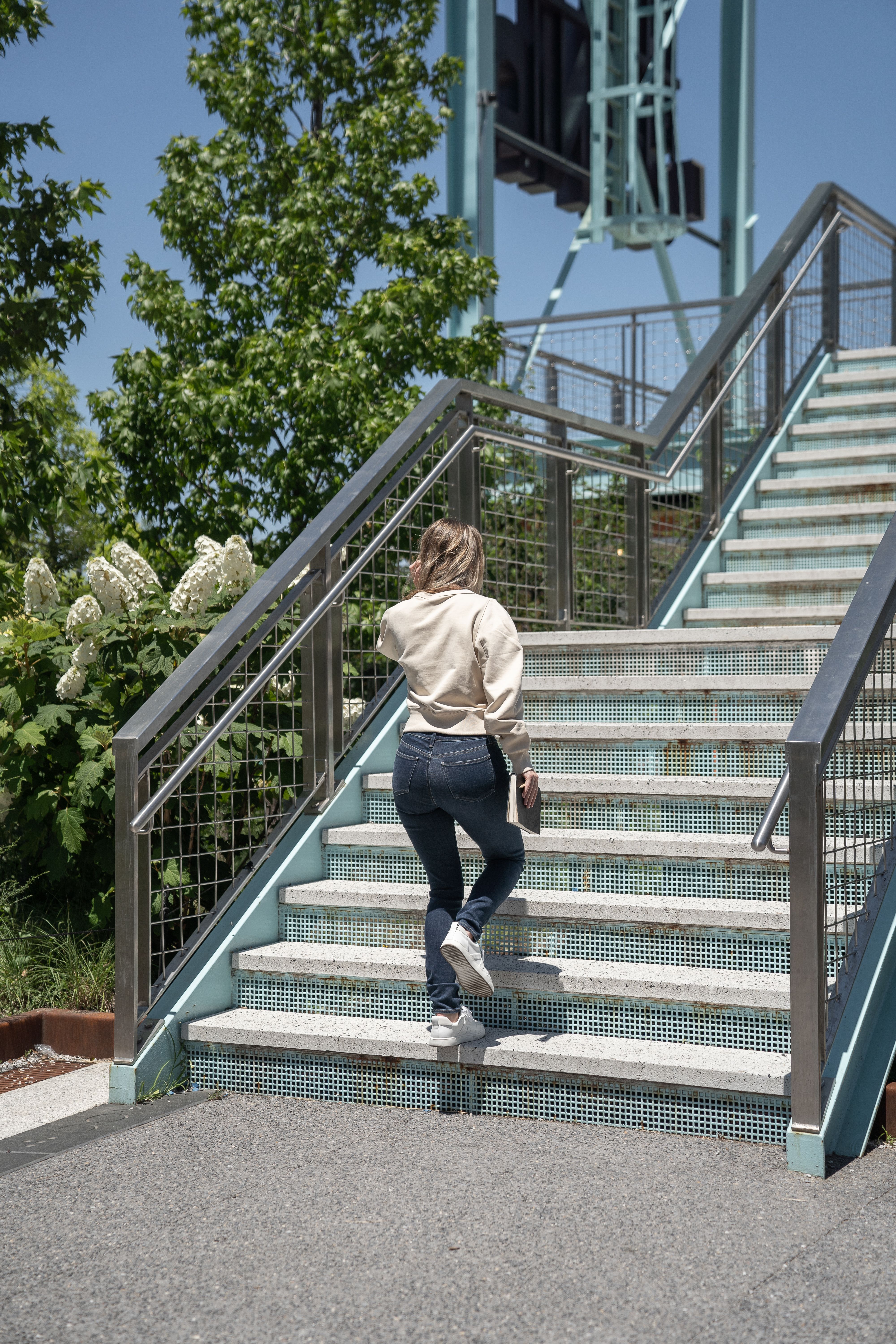 Woman Walking Upstairs · Free Stock Photo