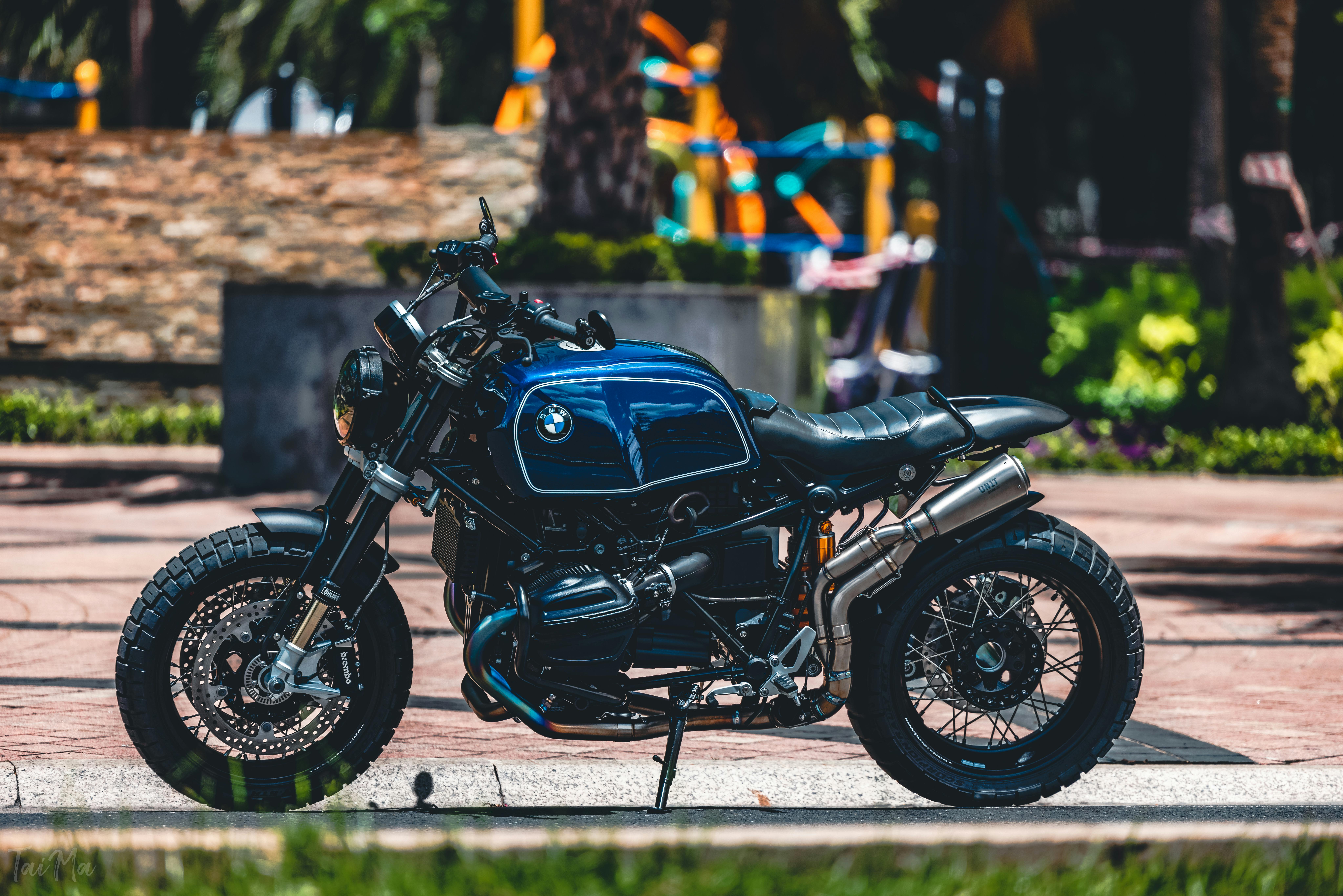 Parked Black Bmw Motorcycle · Free Stock Photo