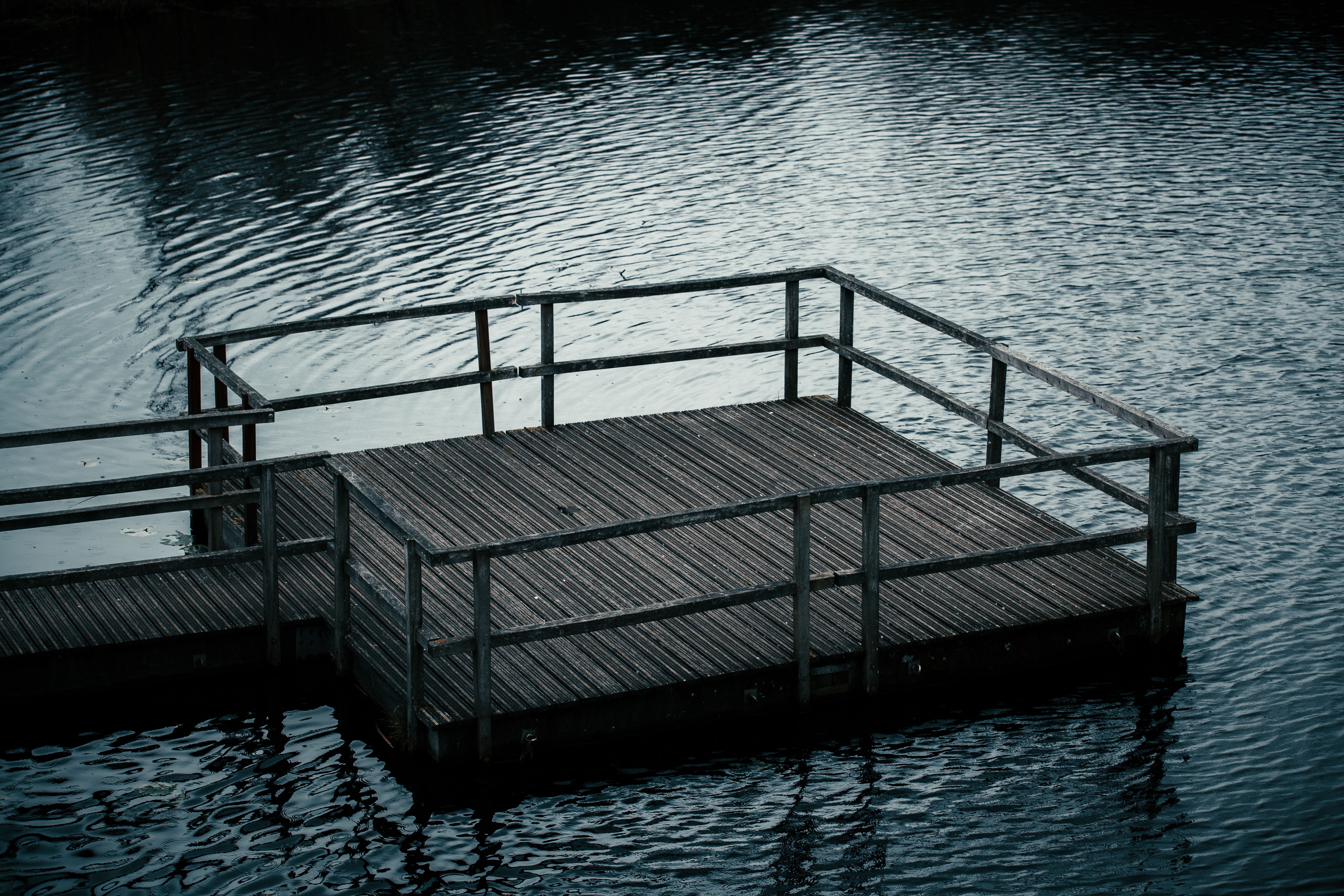 Wooden Railings on Flooded Deck · Free Stock Photo