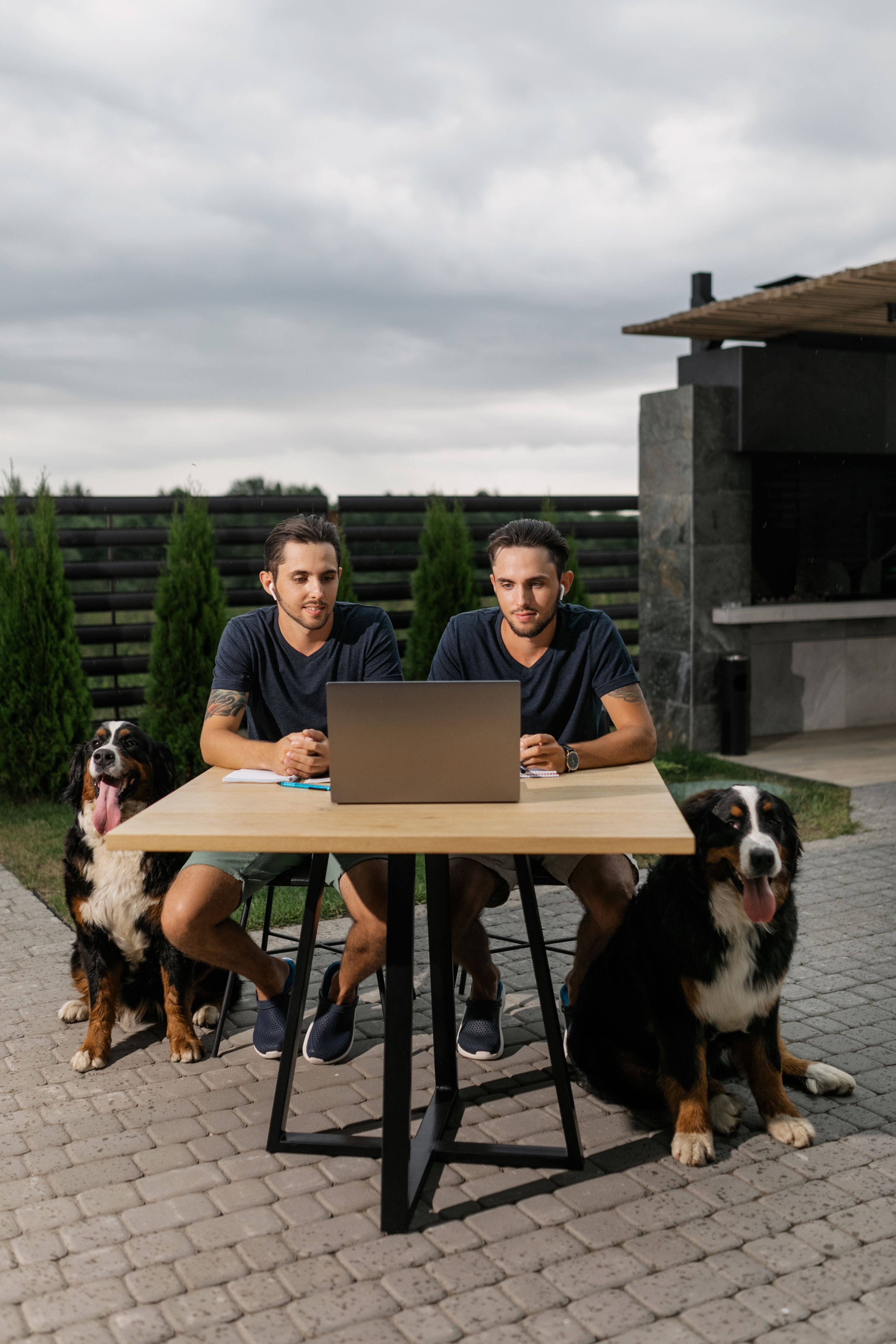 Two Men Having an Online Class · Free Stock Photo