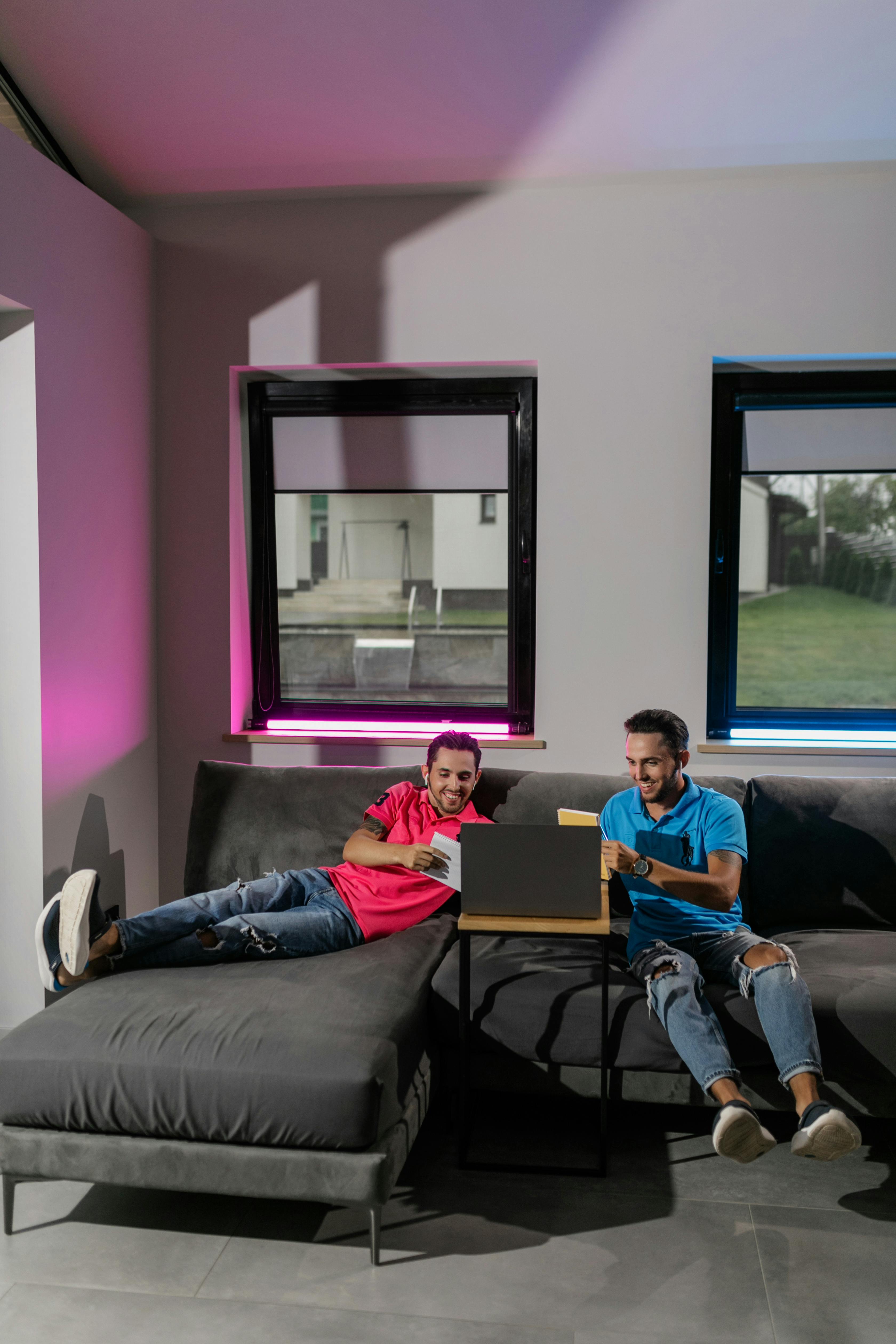 Two Men Having an Online Class · Free Stock Photo