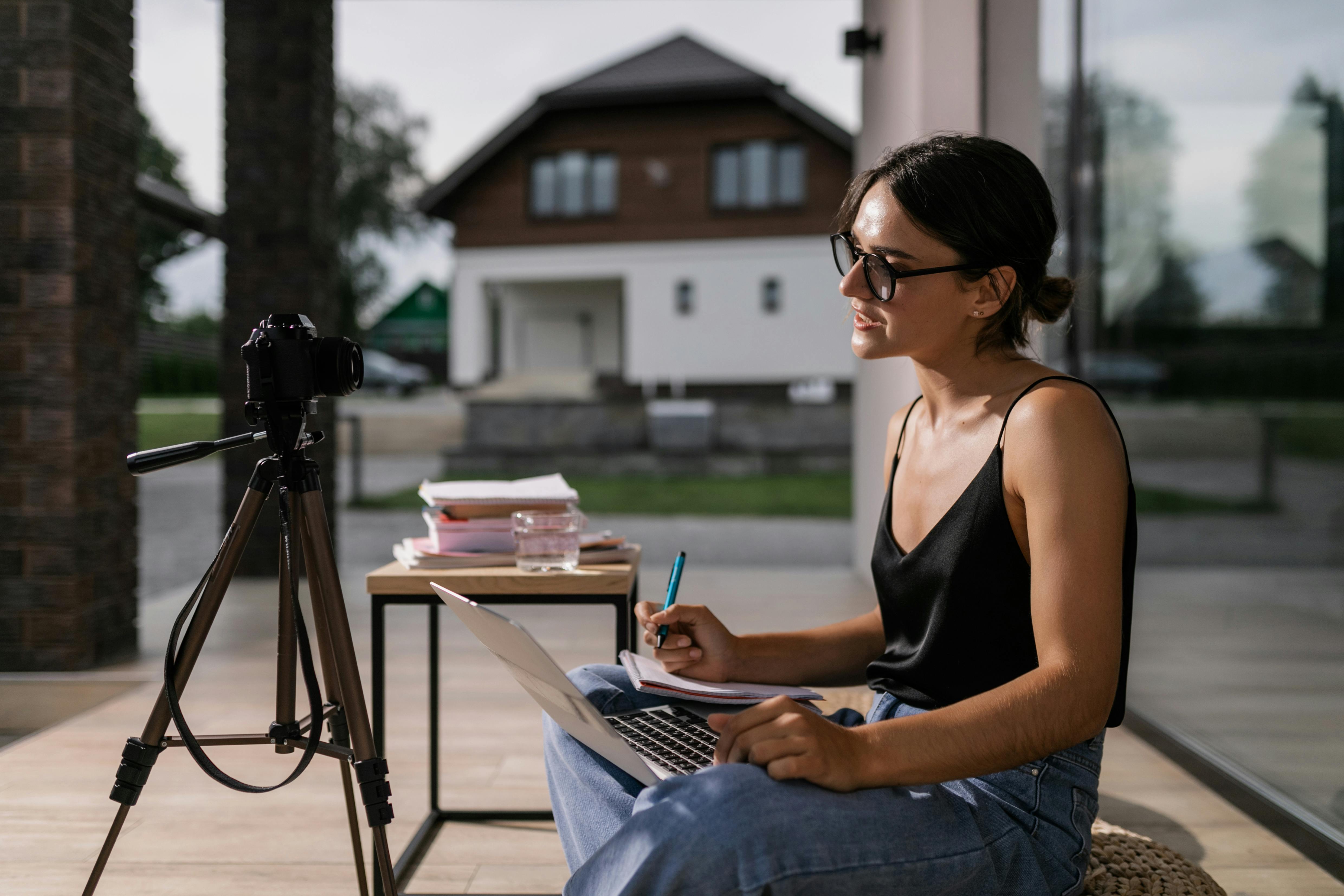 A Boy Studying Online Using Laptop · Free Stock Photo