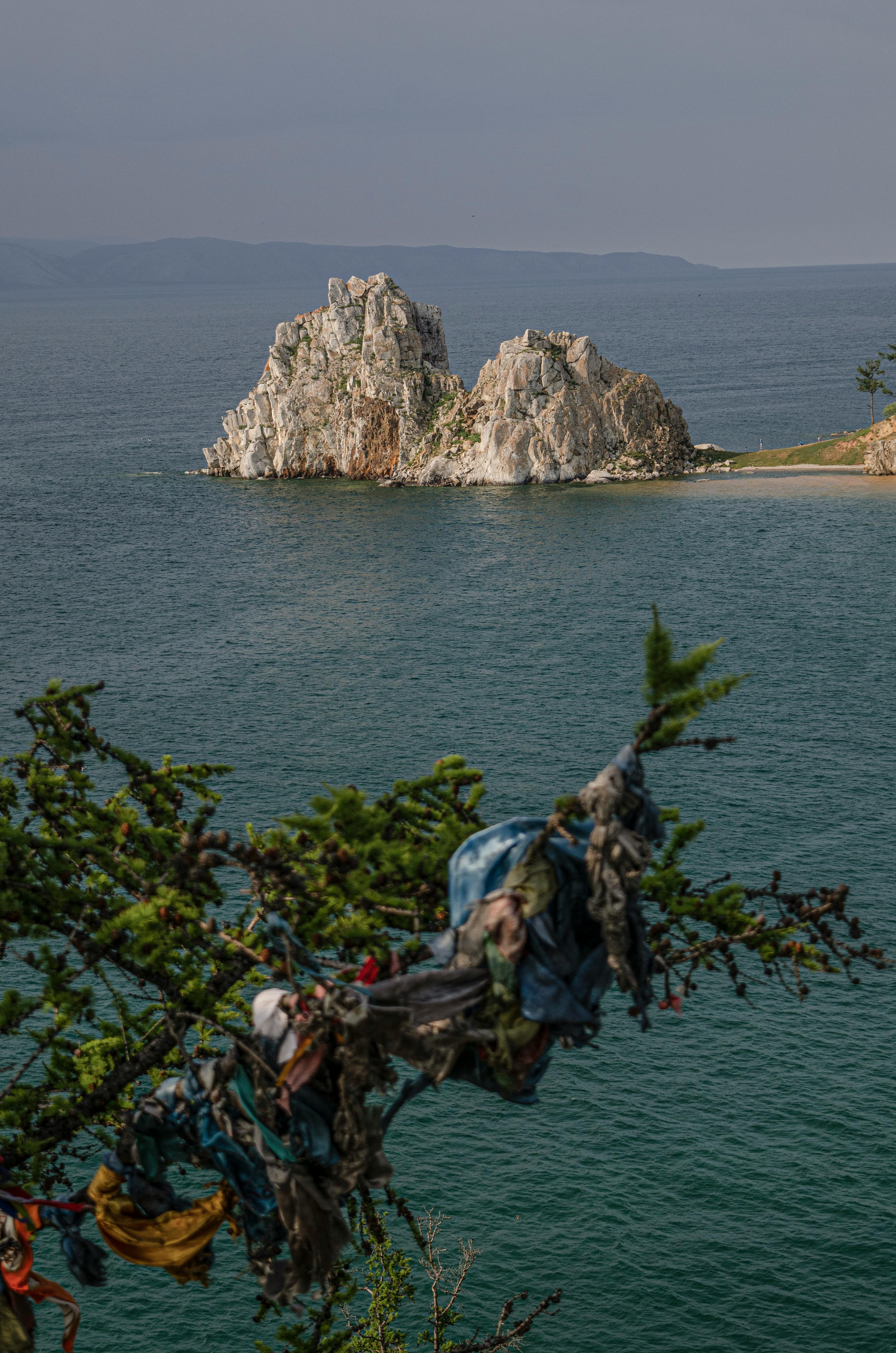 Aerial View of Rock Formations on Lake Baikal · Free Stock Photo