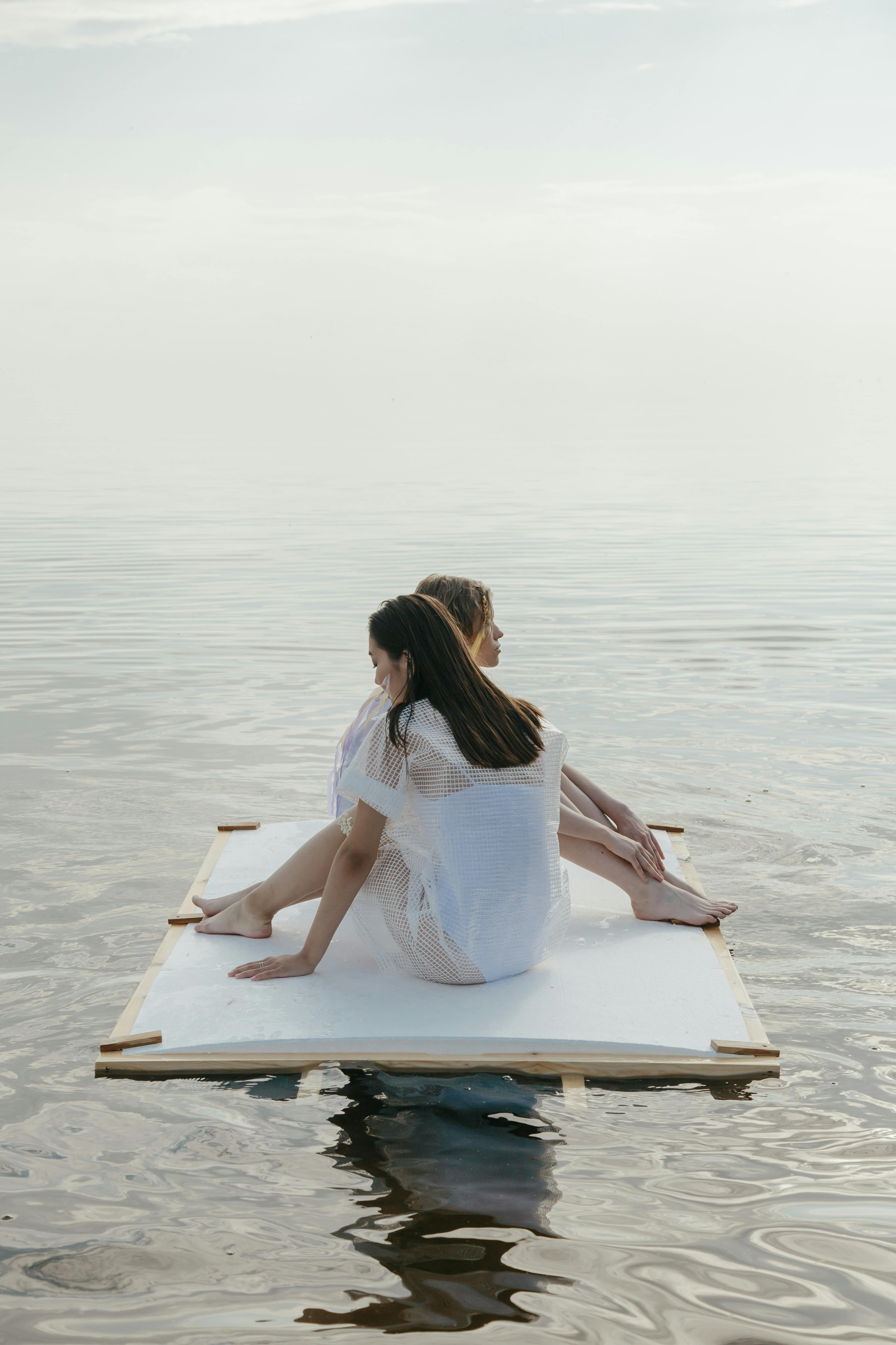 Person on Raft with Shelter · Free Stock Photo