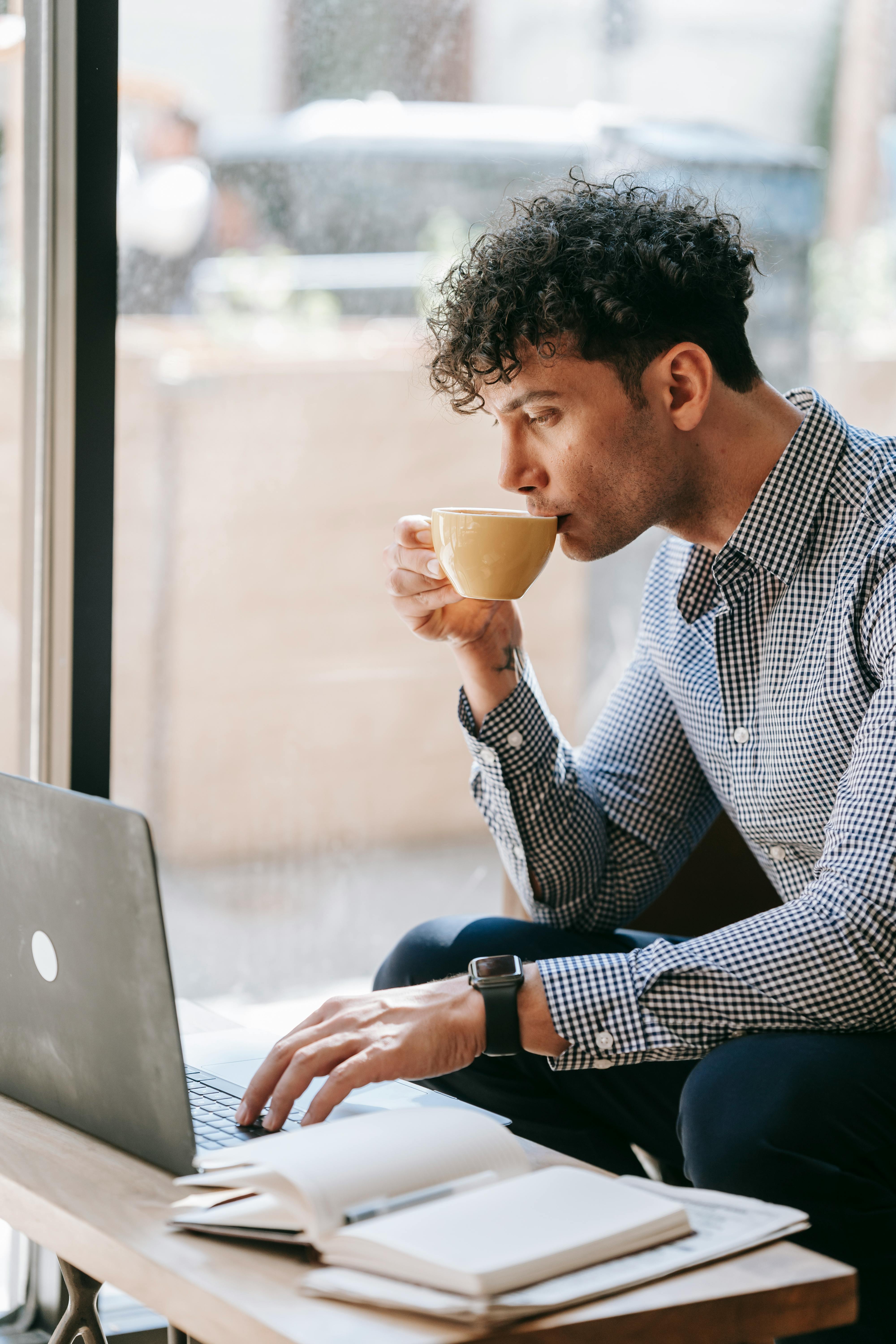 A Man Drinking His Coffee · Free Stock Photo