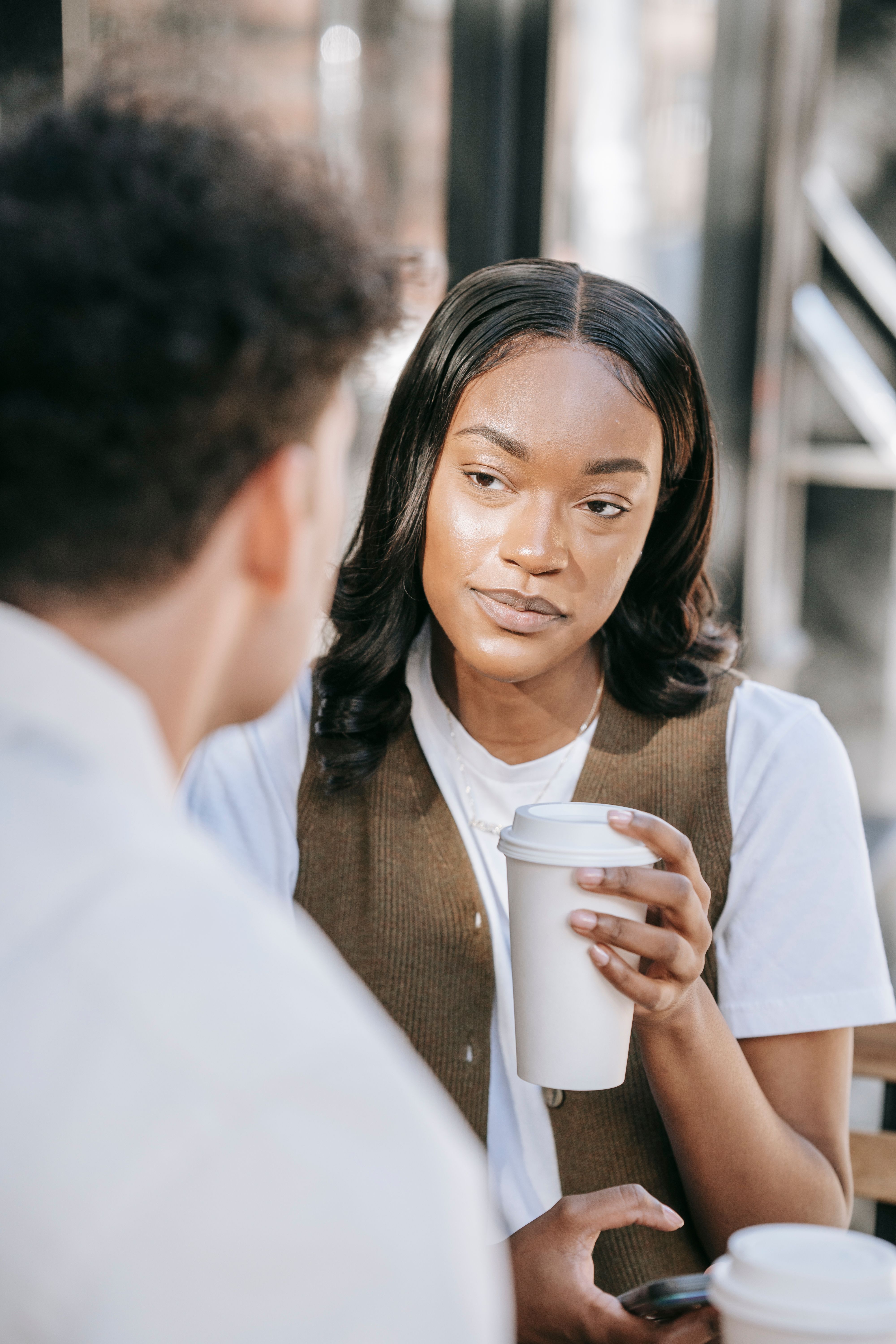 A Woman in a Coffee Date · Free Stock Photo