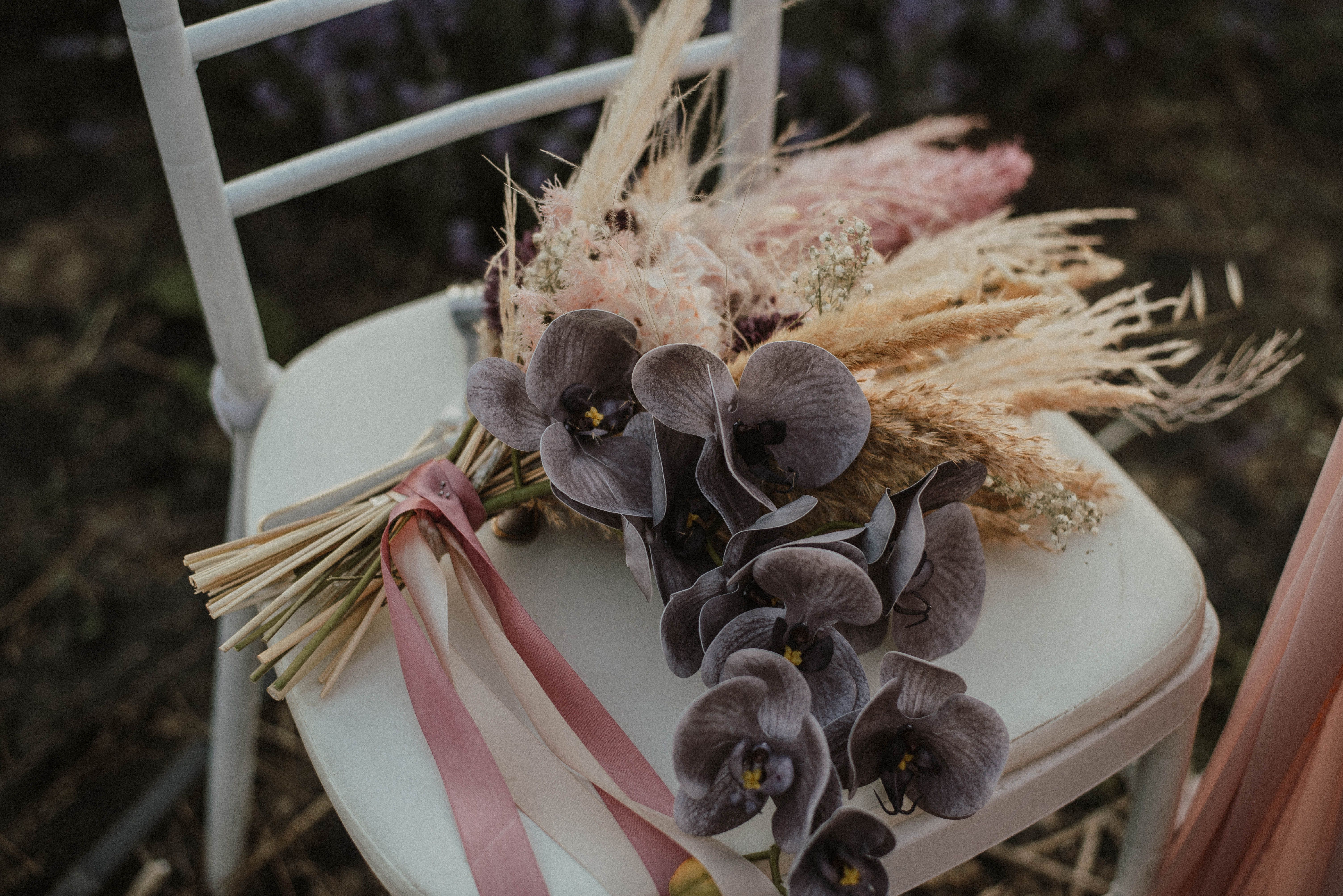 Bouquet of Flower on the Chair · Free Stock Photo