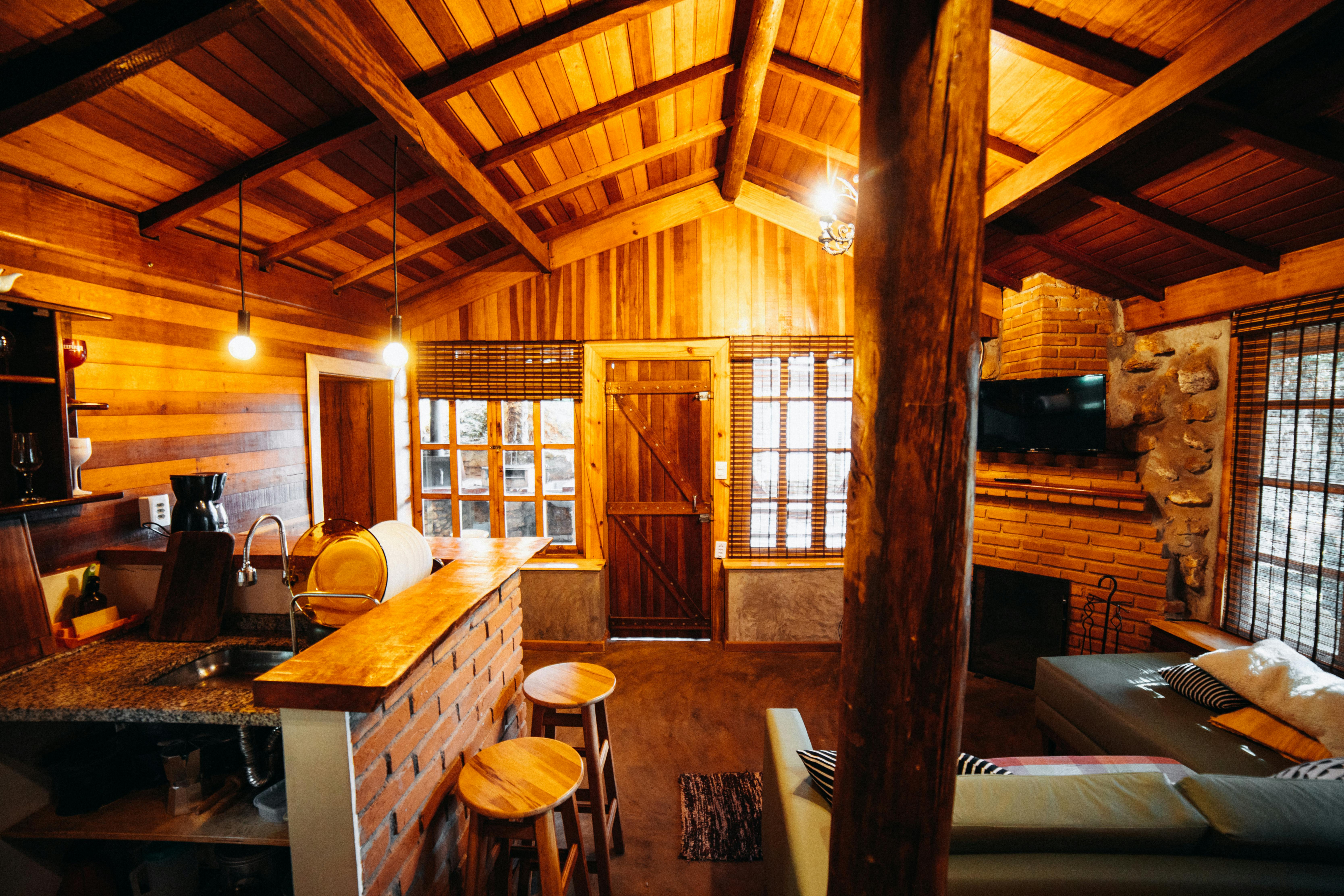 Inside a Wooden Cabin · Free Stock Photo