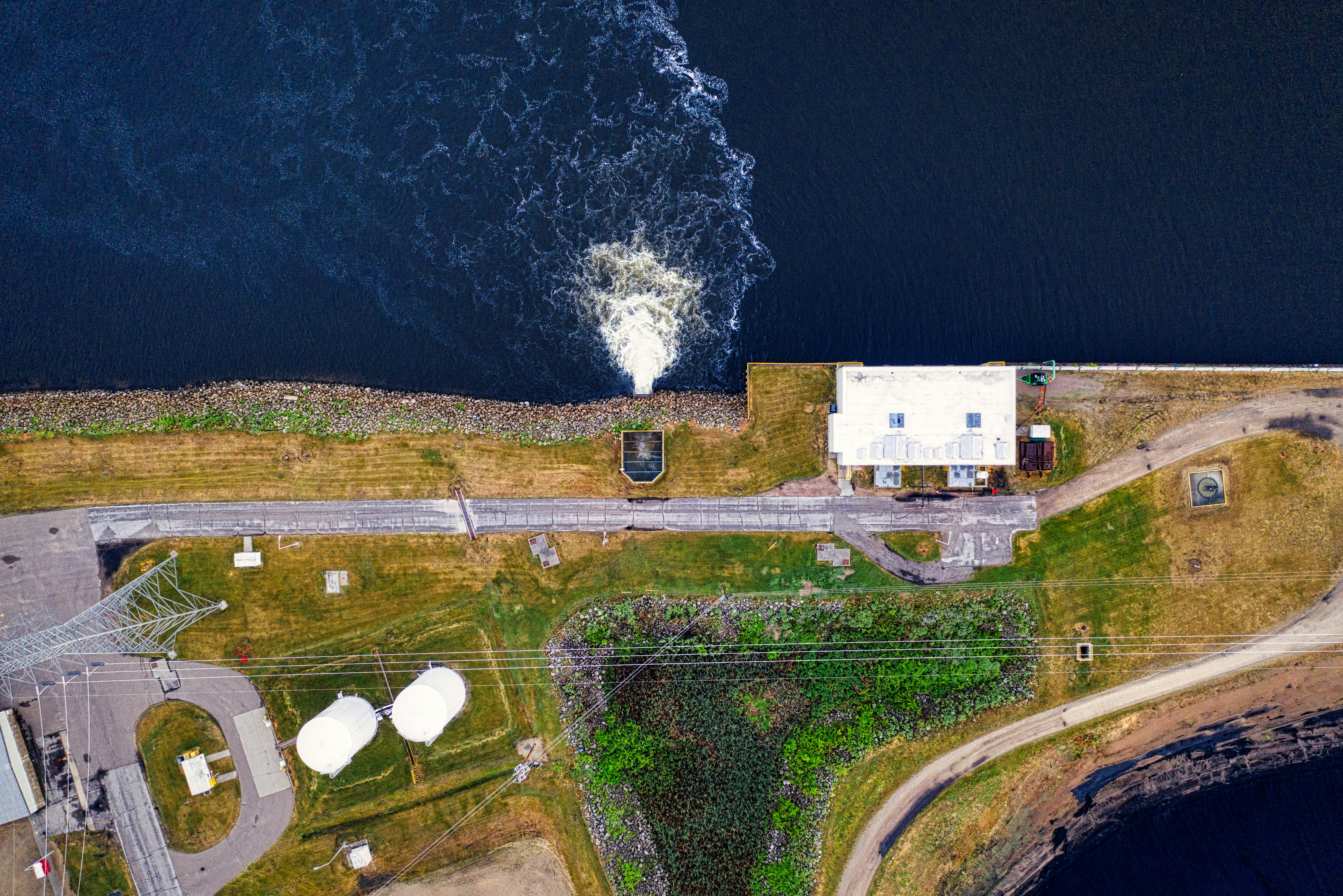 Top View of Buildings by a Body of Water · Free Stock Photo
