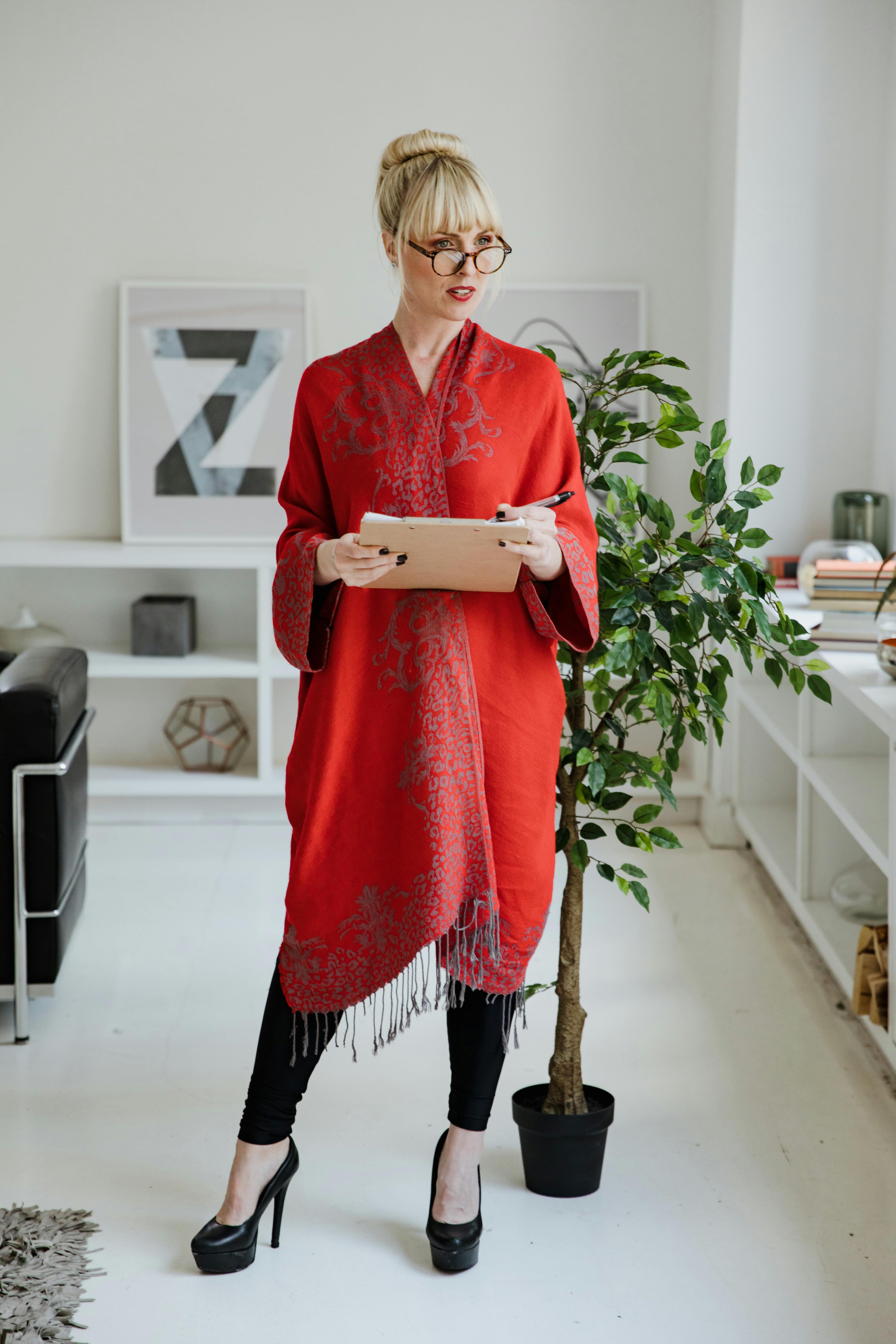 A Woman in Red Robe · Free Stock Photo