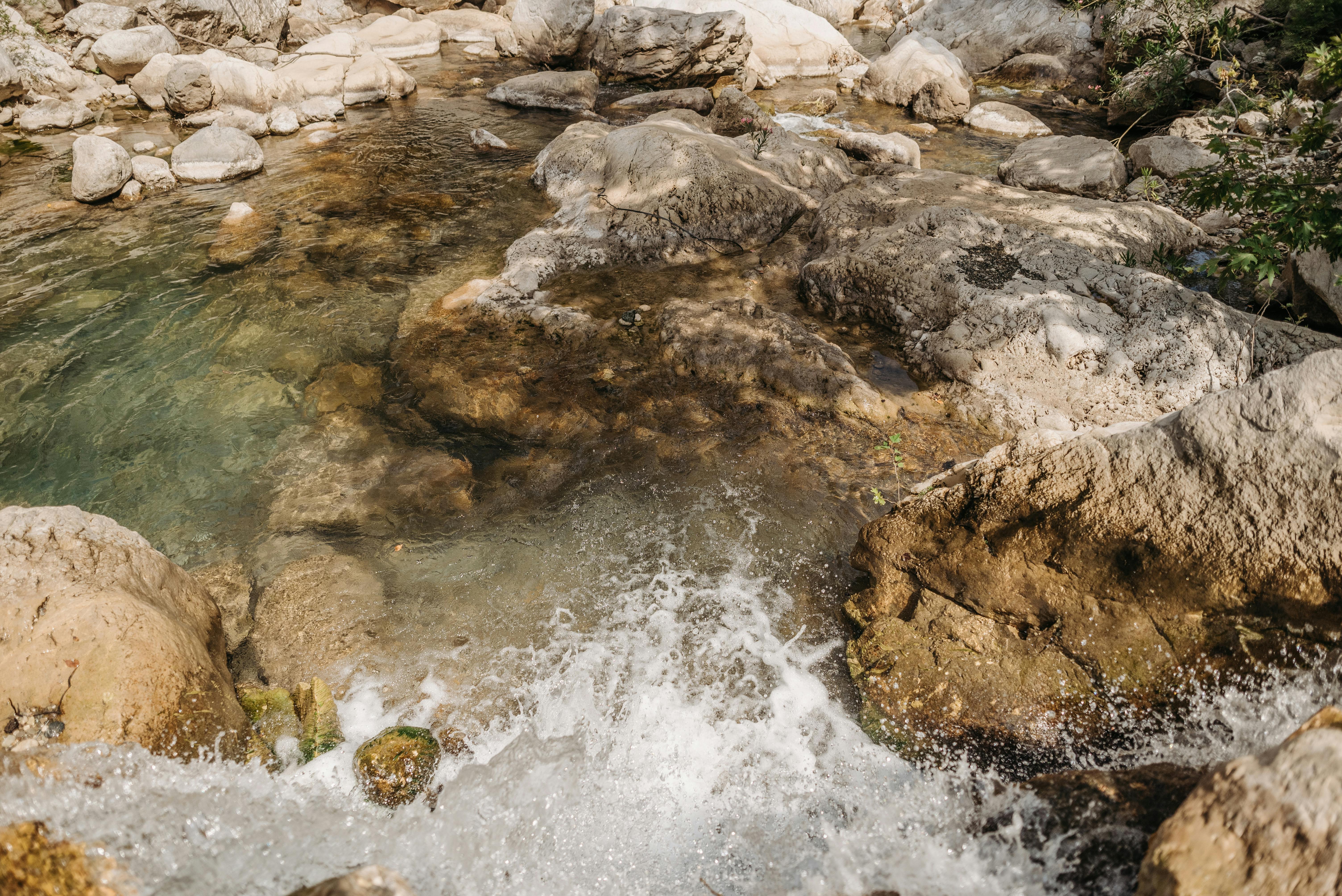 Water Falling on Rocks · Free Stock Photo