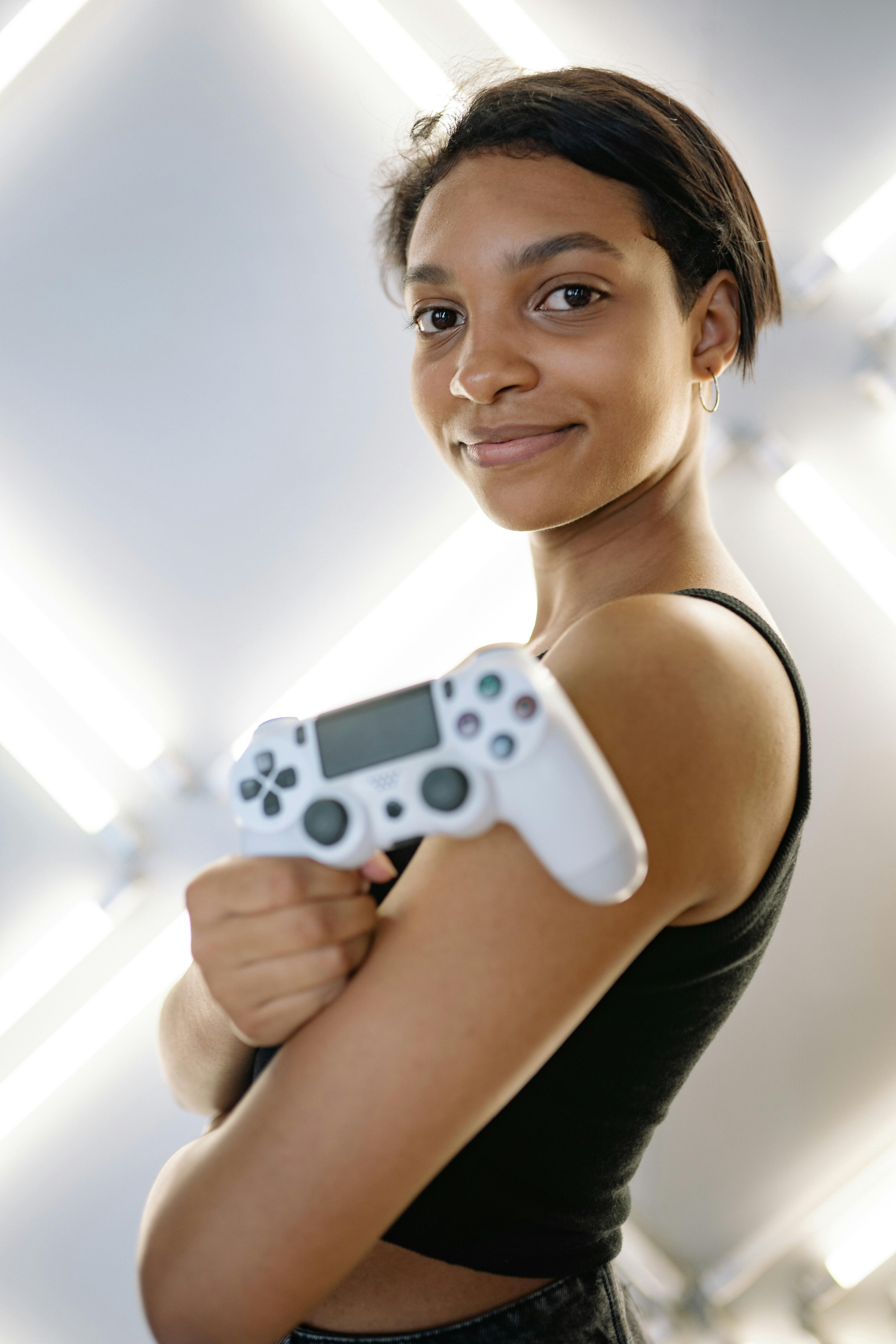 Woman Holding Game Controller Photos, Download The BEST Free Woman ...