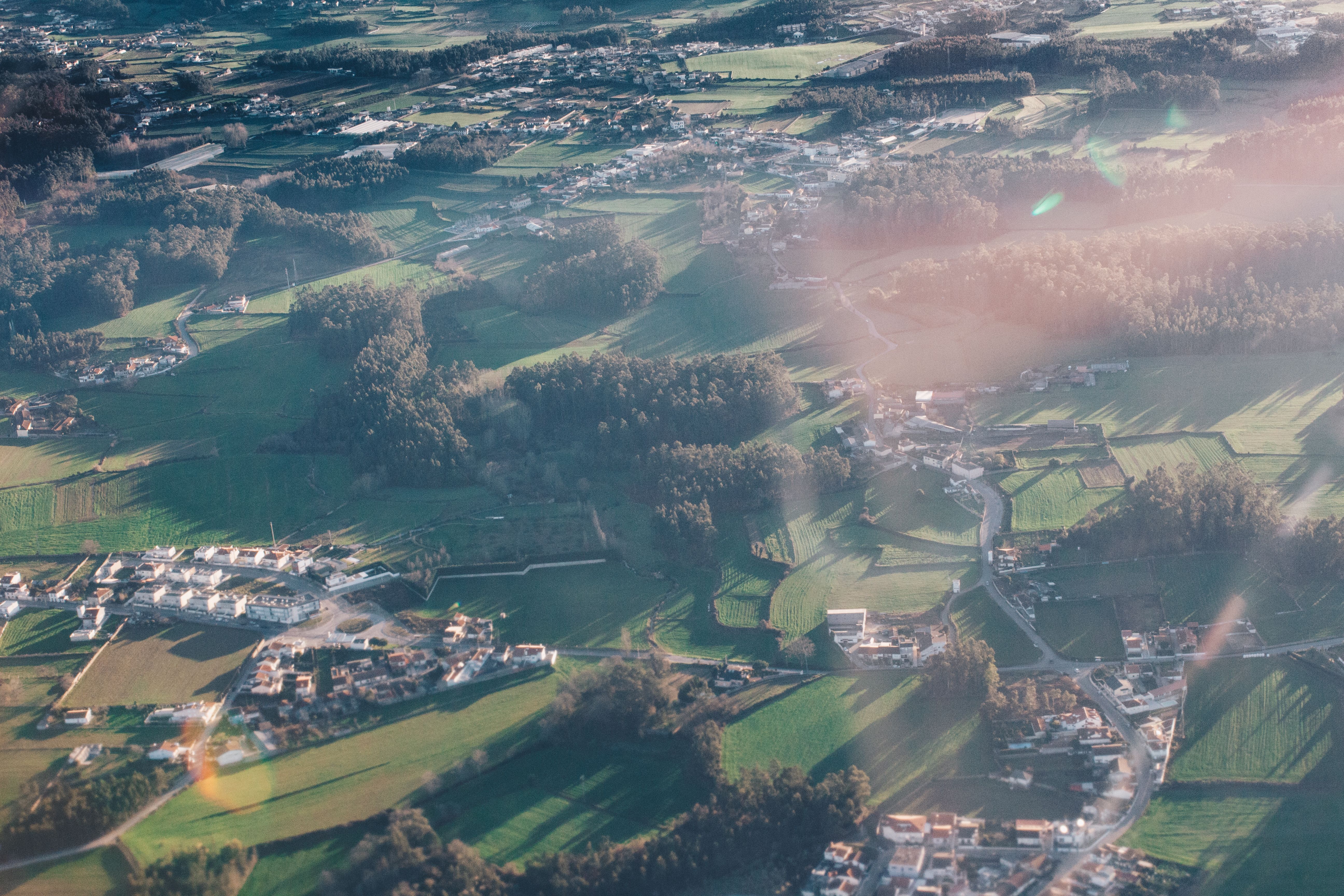 Aerial View of Town · Free Stock Photo