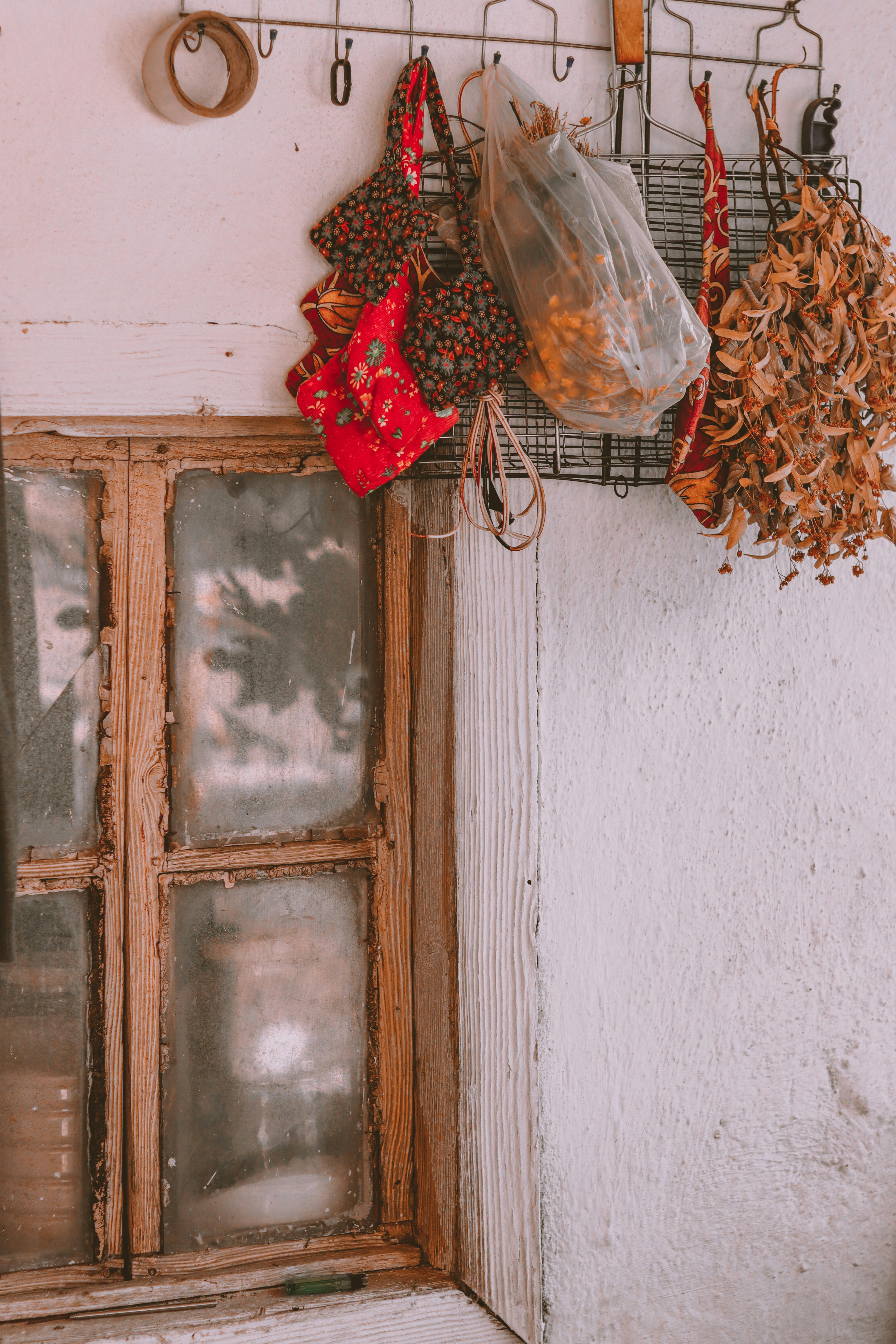 Wooden Frame Glass Window on the Wall · Free Stock Photo