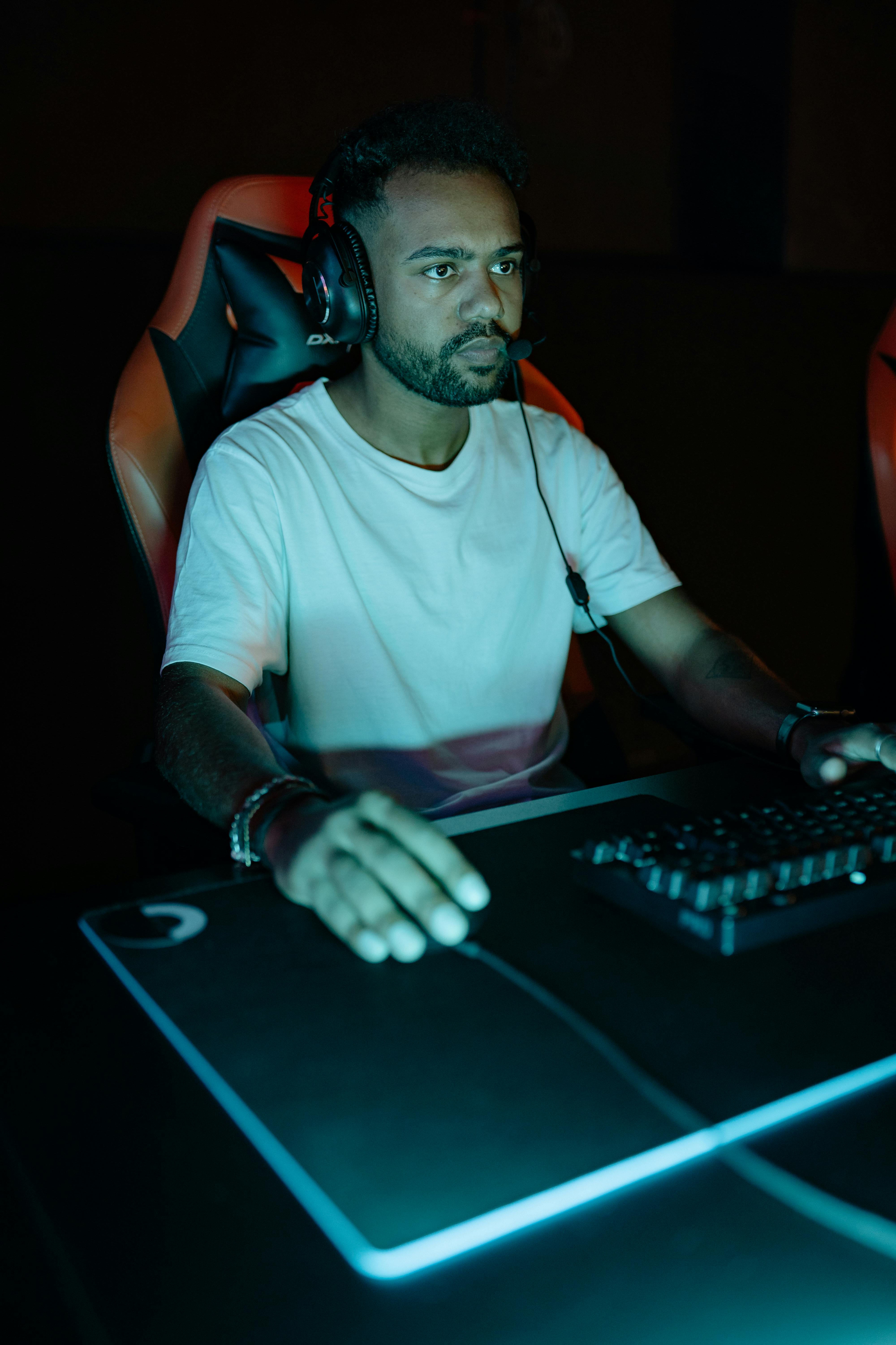 Woman Playing Computer Game · Free Stock Photo