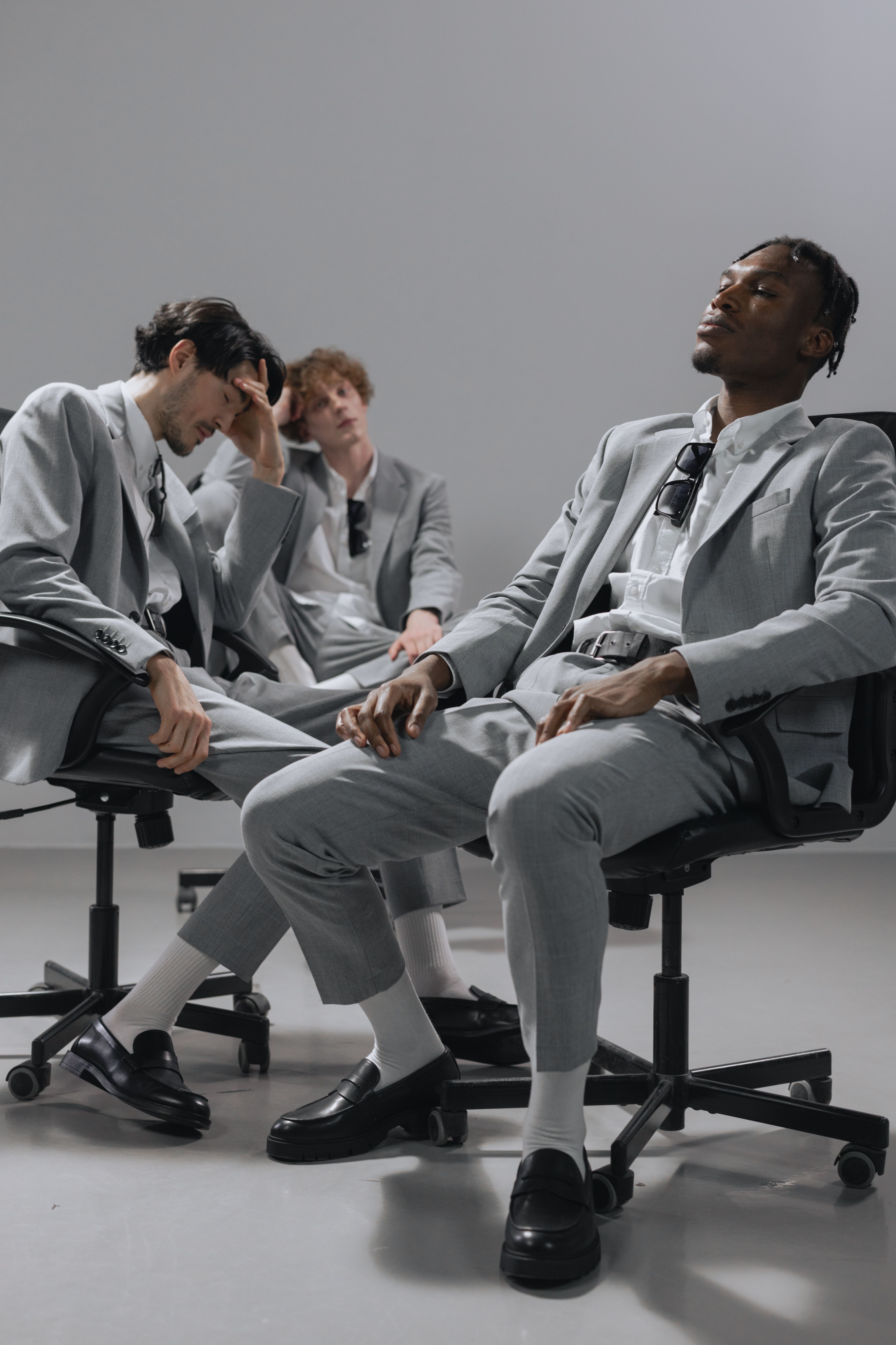 Blue, Gray, White, Skyblue Corporate Picture With Diverse Group Of ...