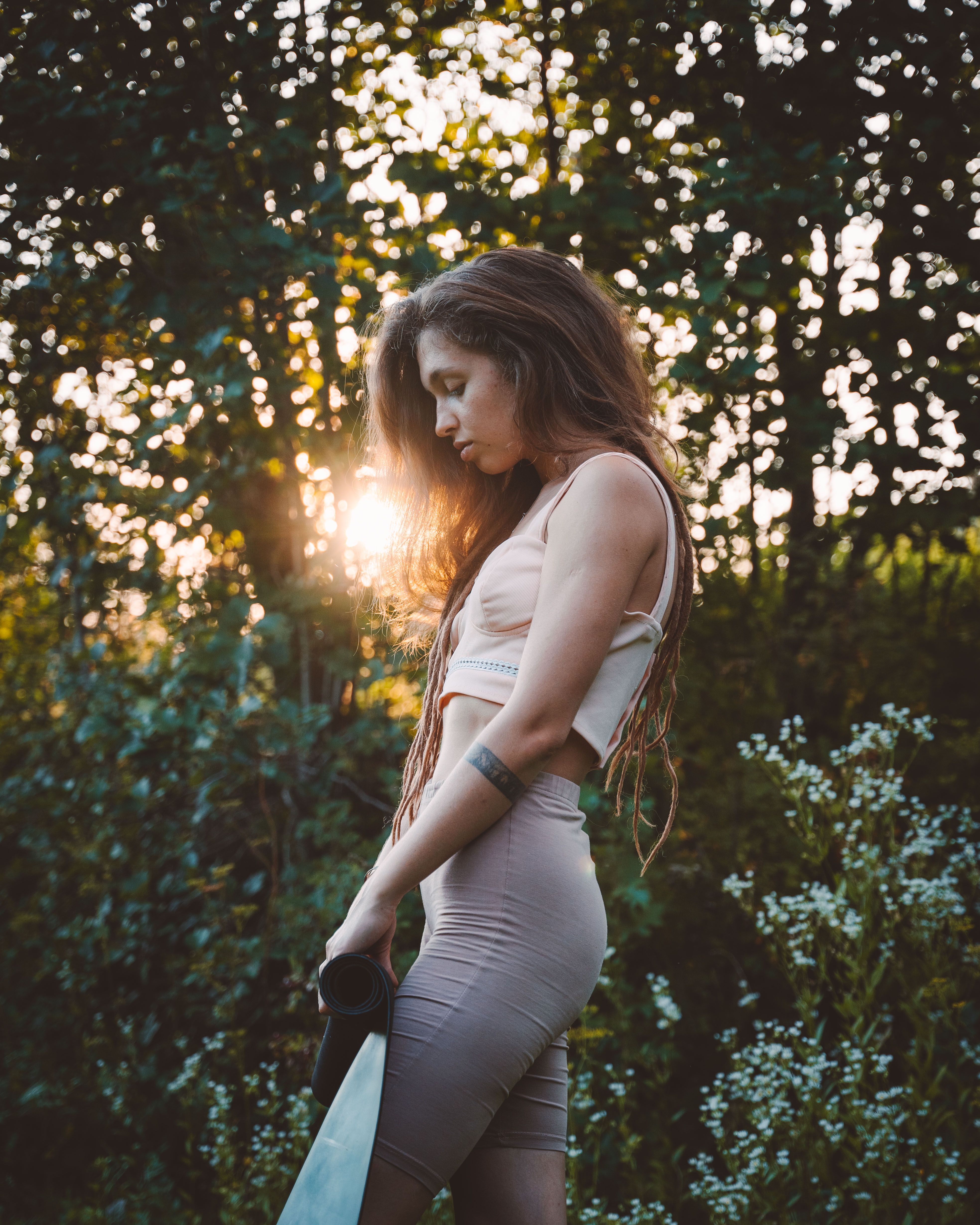 A Beautiful Woman Looking Down · Free Stock Photo