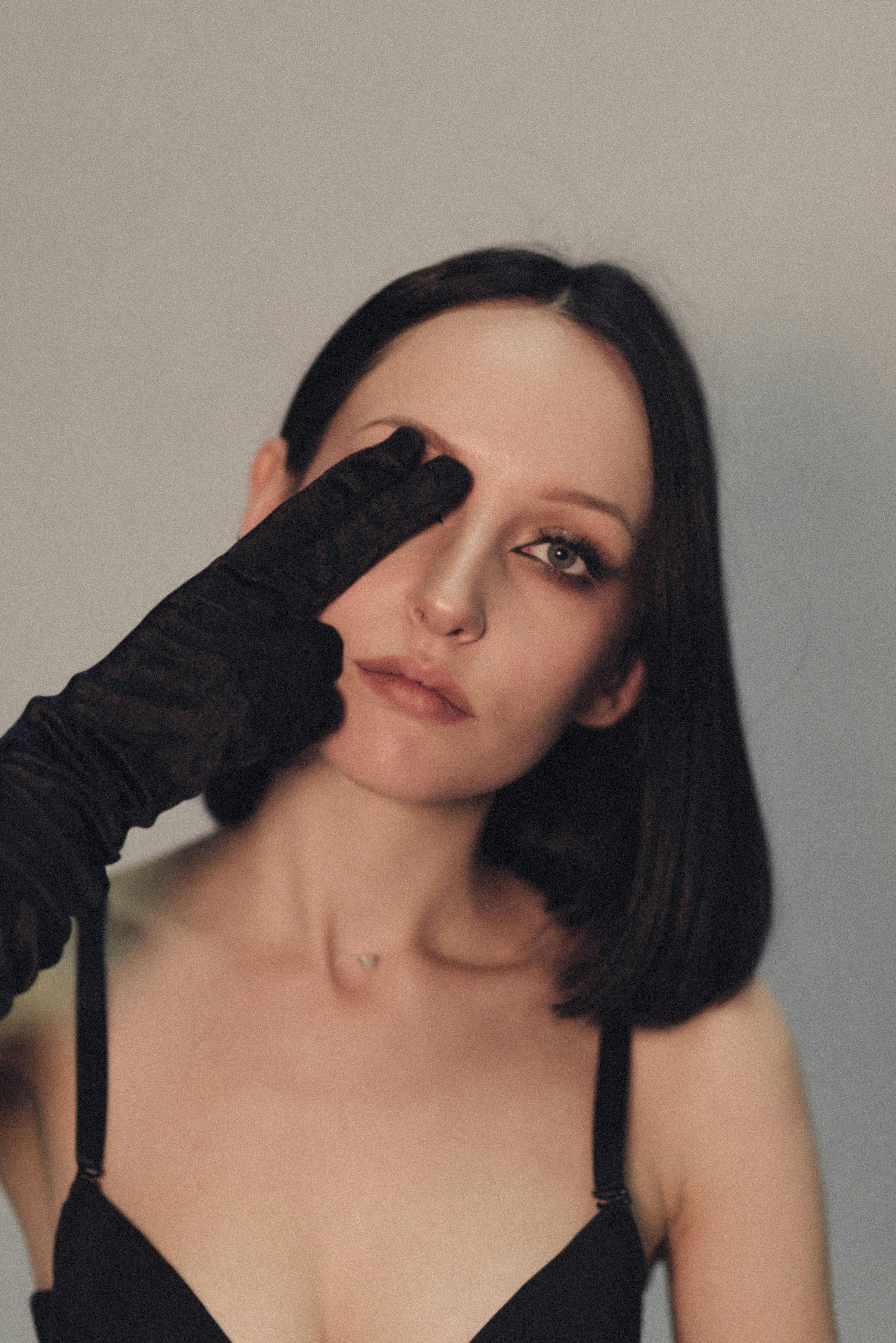 Woman Covering Her Right Eye · Free Stock Photo